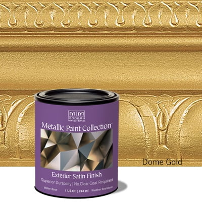 Modern Masters 337164 Exterior Metallic Paint, Dome Gold - 1 qt ...