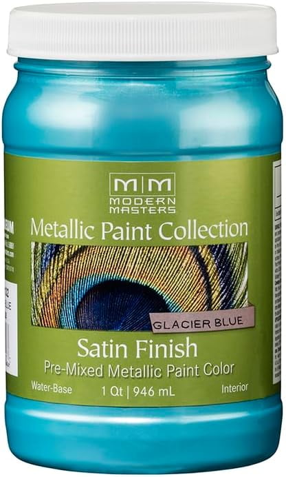 Modern Masters qt ME791 Glacier Blue Metallic Paint Collection, Satin ...