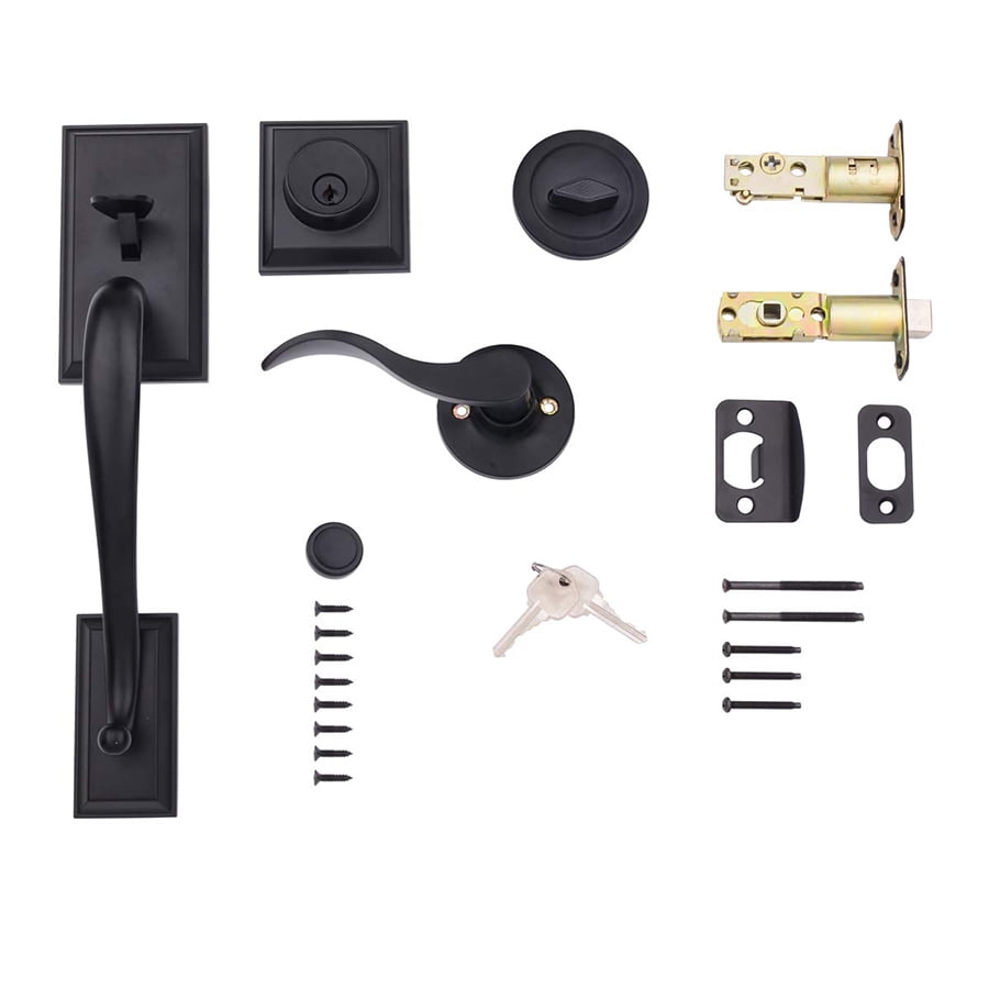Customer reviews for Modern Matte Black Exterior Door Handle Set with ...