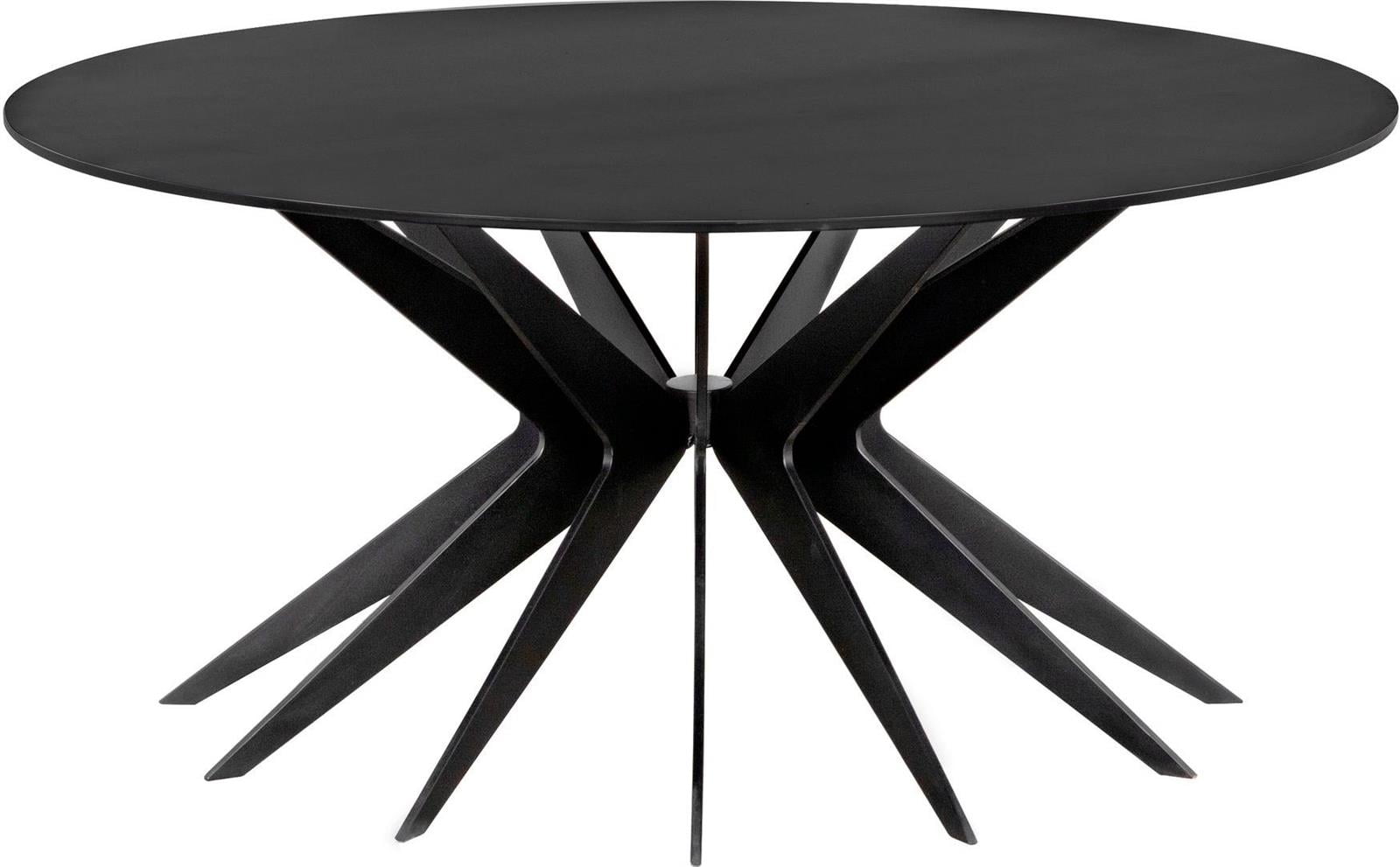 Modern Matte Black Industrial Steel Spider Coffee Table - Walmart.com
