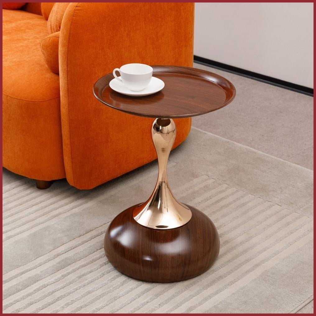 Modern Mermaid Tail Metal Coffee Table for Small Spaces, Easy Assembly ...