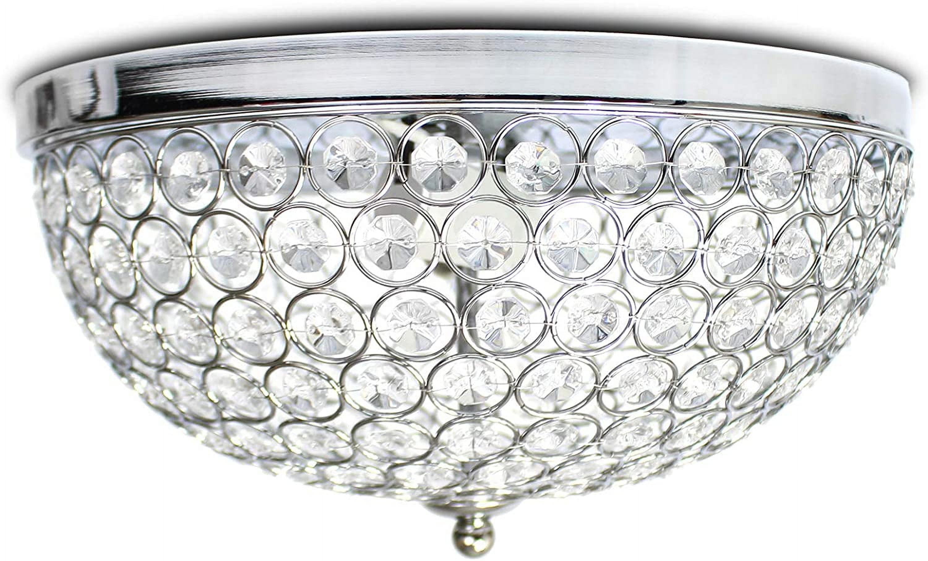 Modern Metal 2 Light Bowl Shaped Ceiling Flush Mount Fixture - Walmart.com