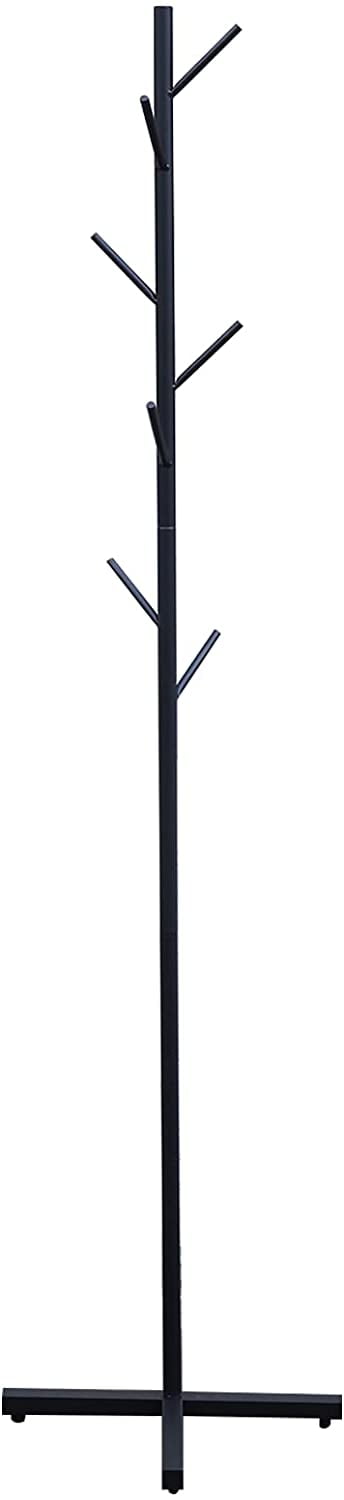 Modern Metal Coat Rack Free Standing 7 Hooks Hall Tree in Corner, Hat ...