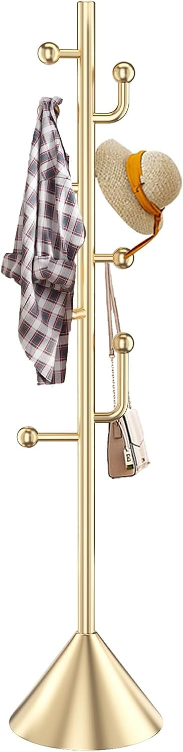 Modern Metal Coat Rack Stand with Cone Base, Heavy Duty Coat Rack ...