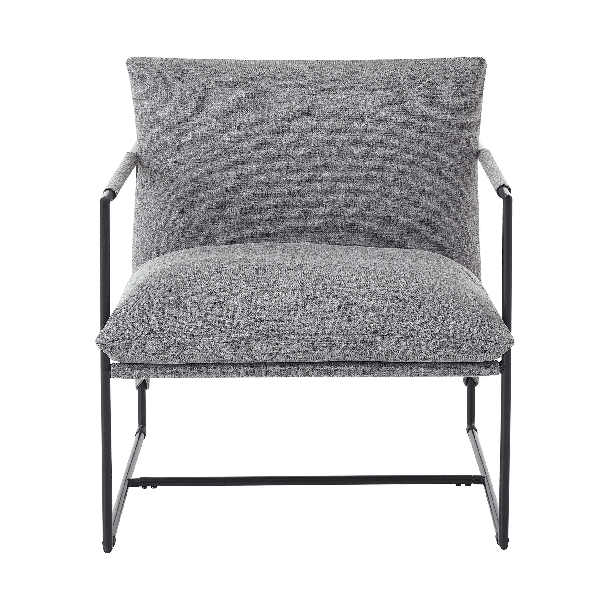 Modern Metal Framed Cozy Armchair,Sling Accent Chair for Living Room ...