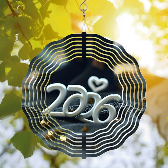 Modern Metal Hanging Wind Spinners with Concentric Wave Patterns ...