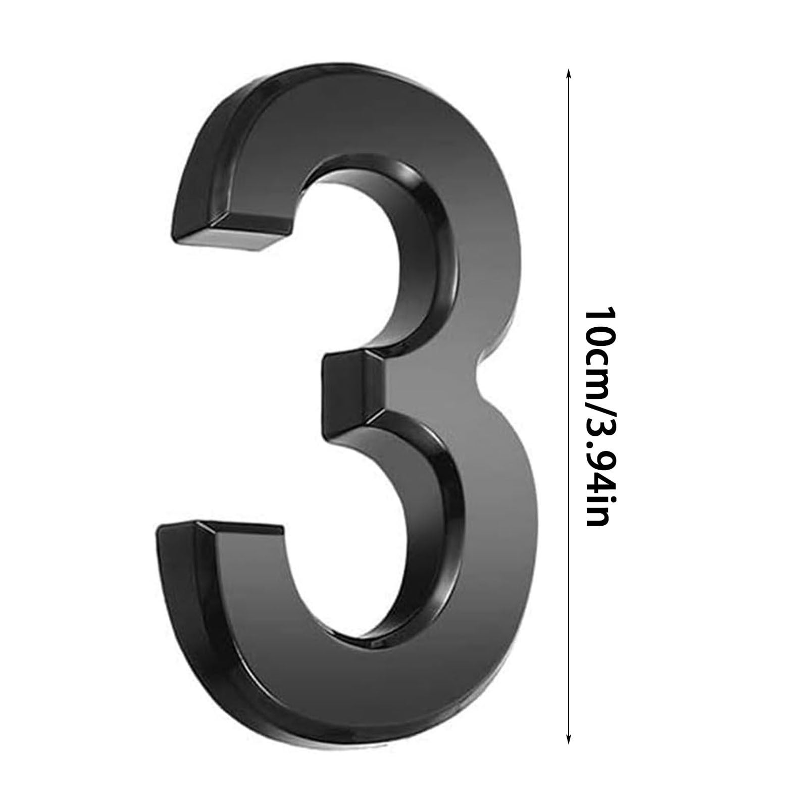Modern Metal House Numbers Set, Self-Adhesive Address Numbers, Weather ...