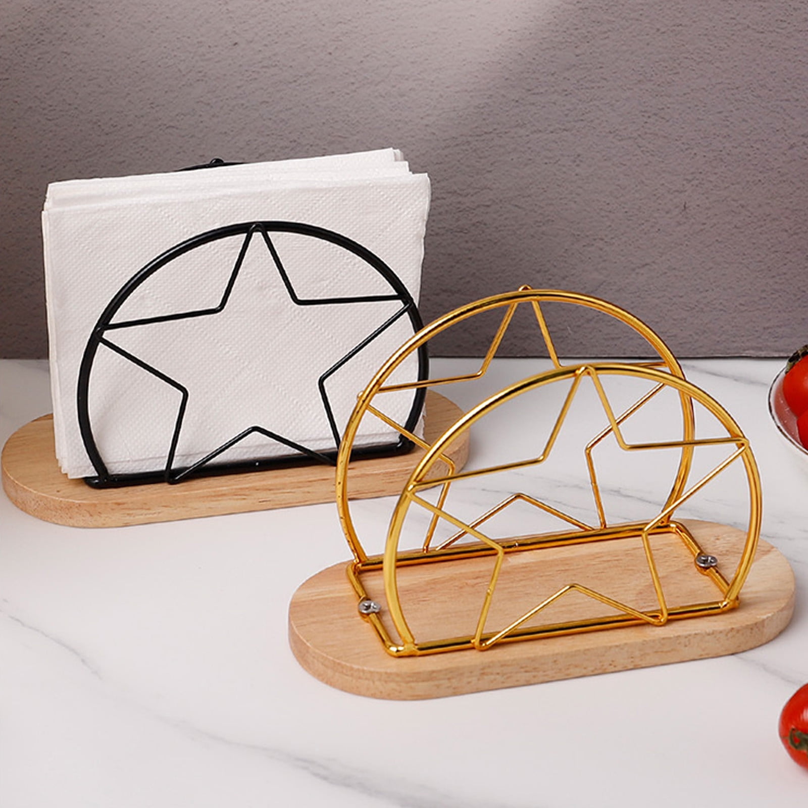 Modern Metal Napkin Holder, Stainless Steel Table Accent, Wall ...