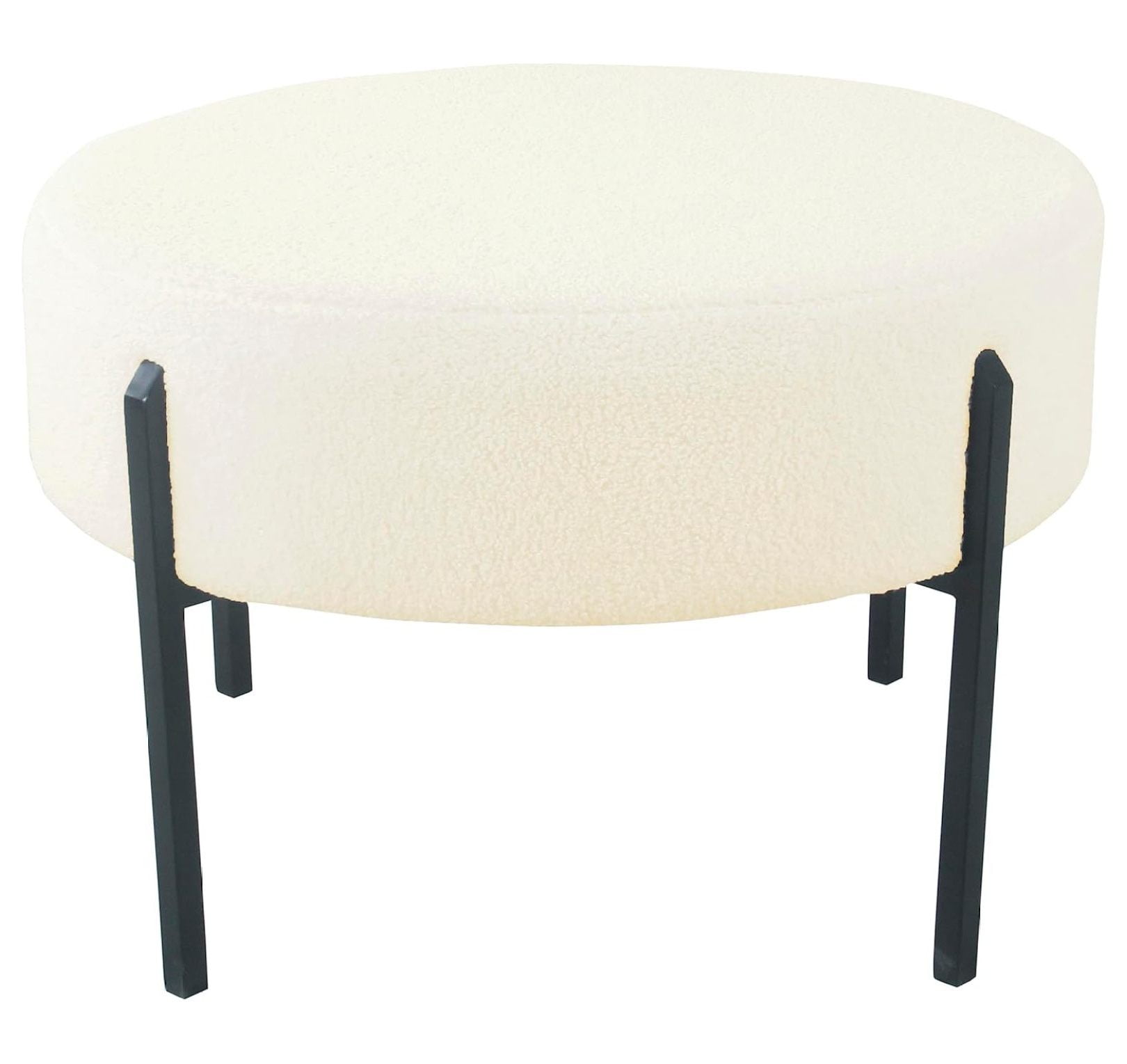 Modern Metal Round Ottoman Home Décor Upholstered Round Foot Rest ...