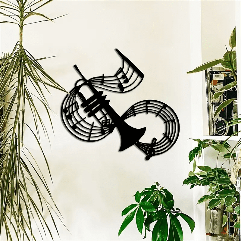 Modern Metal Saxophone Wall Art, Music Note Sculpture - Walmart.com