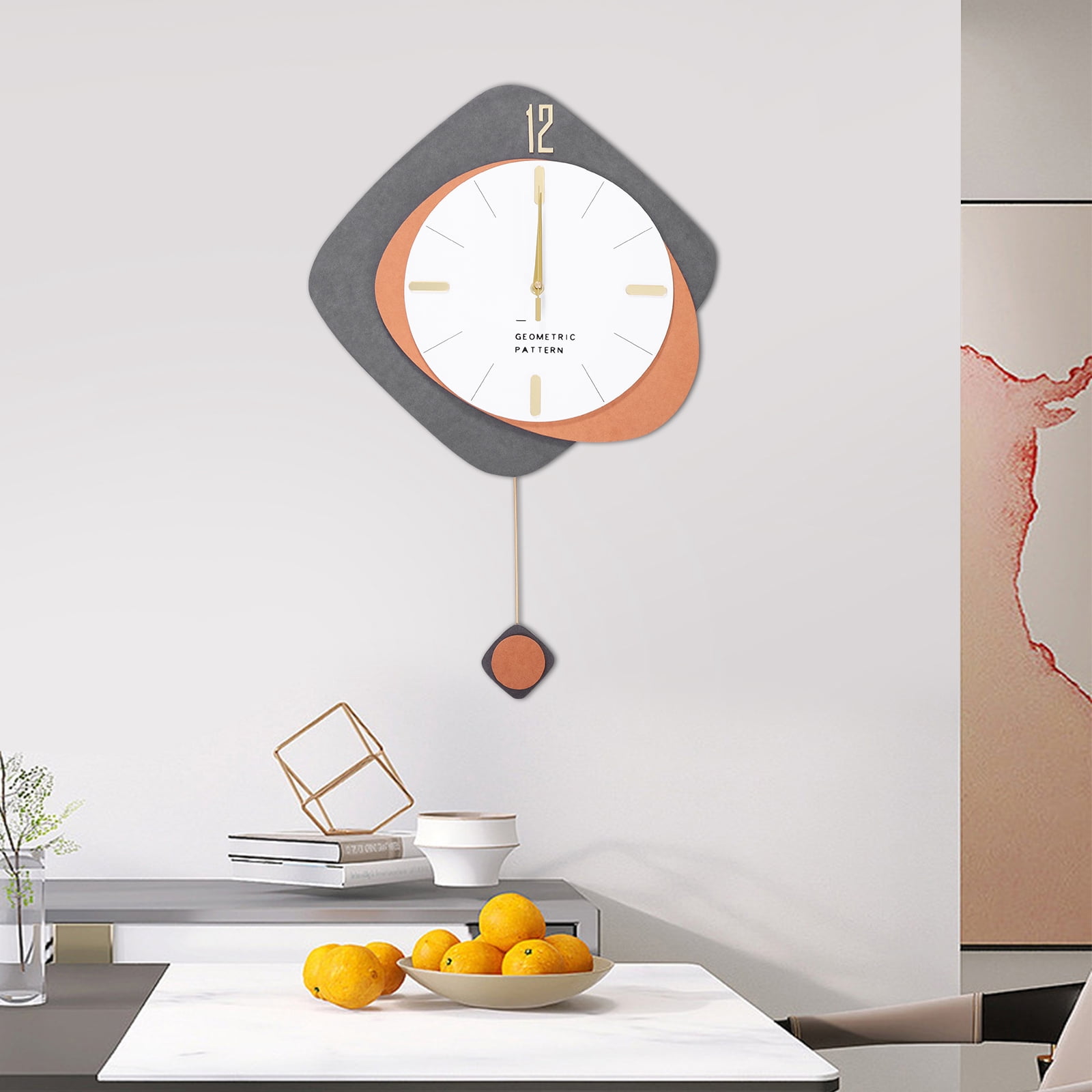 Modern Metal Wall Clock with Sweeping Second Hand, Minimalist Design ...