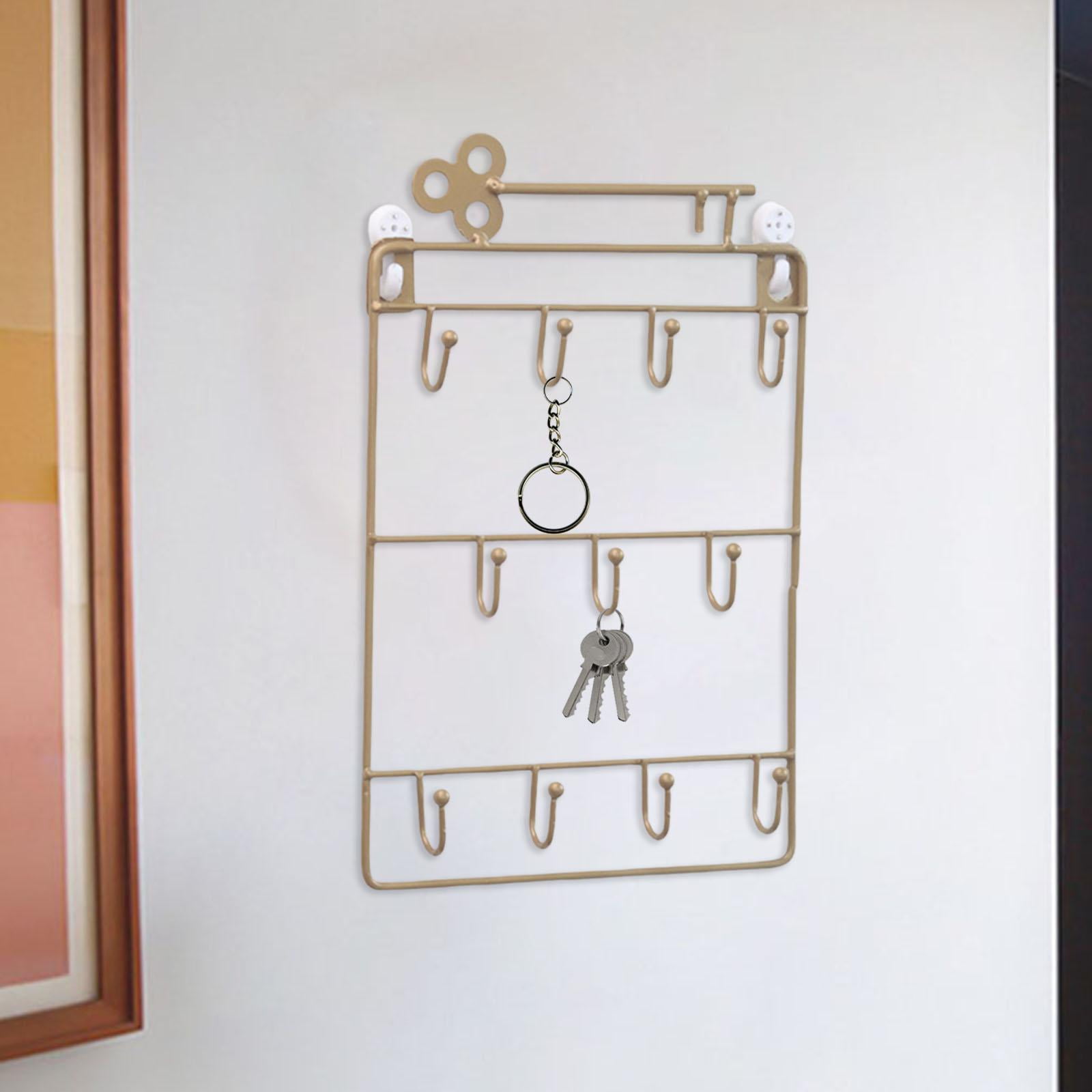 Modern Metal Wall Mounted Key Rack Holder with 11 Key Hook for Keys ...