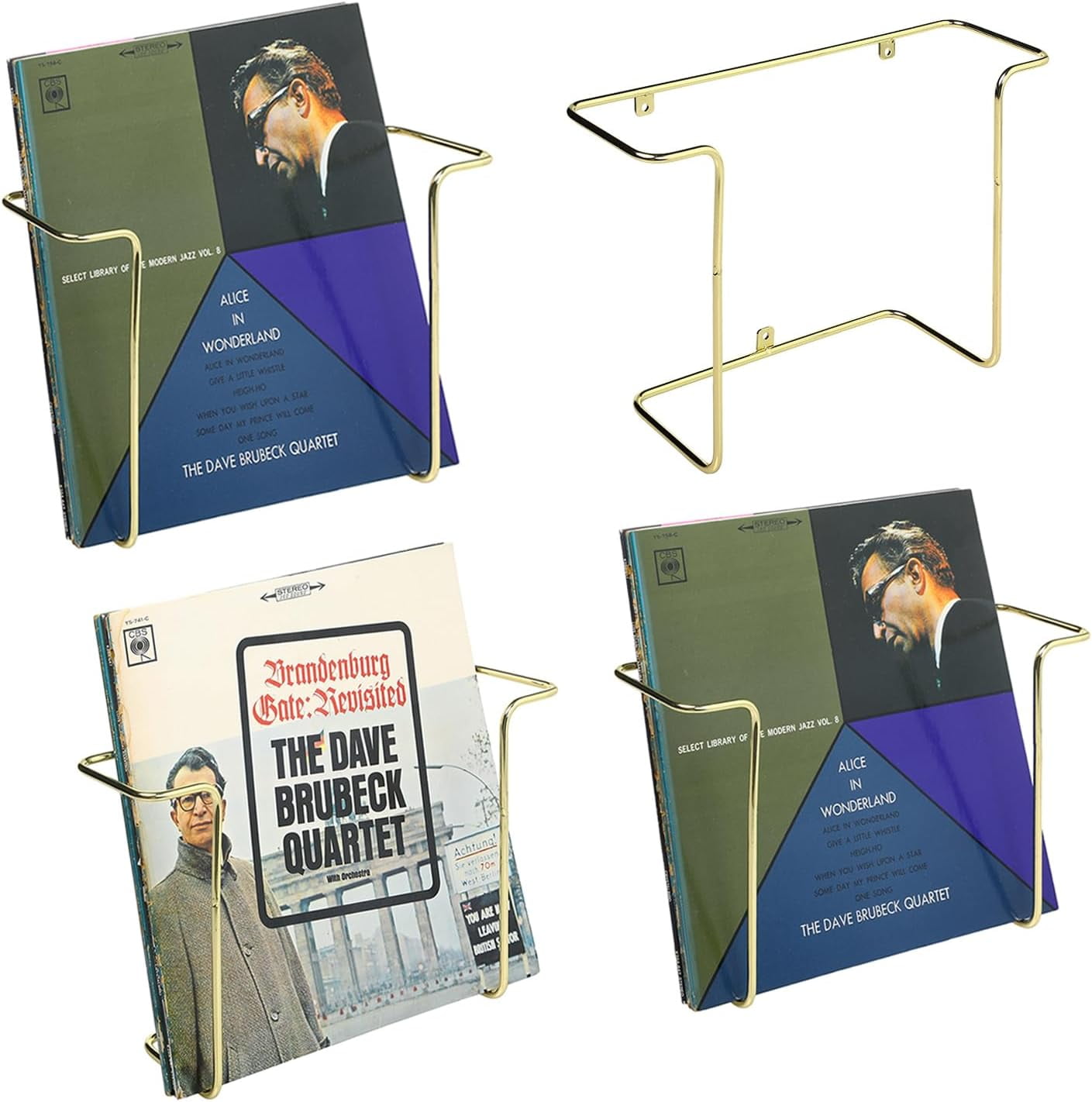 Modern Metal Wire Wall-Mounted Vinyl Records Storage Racks, Hanging LP ...