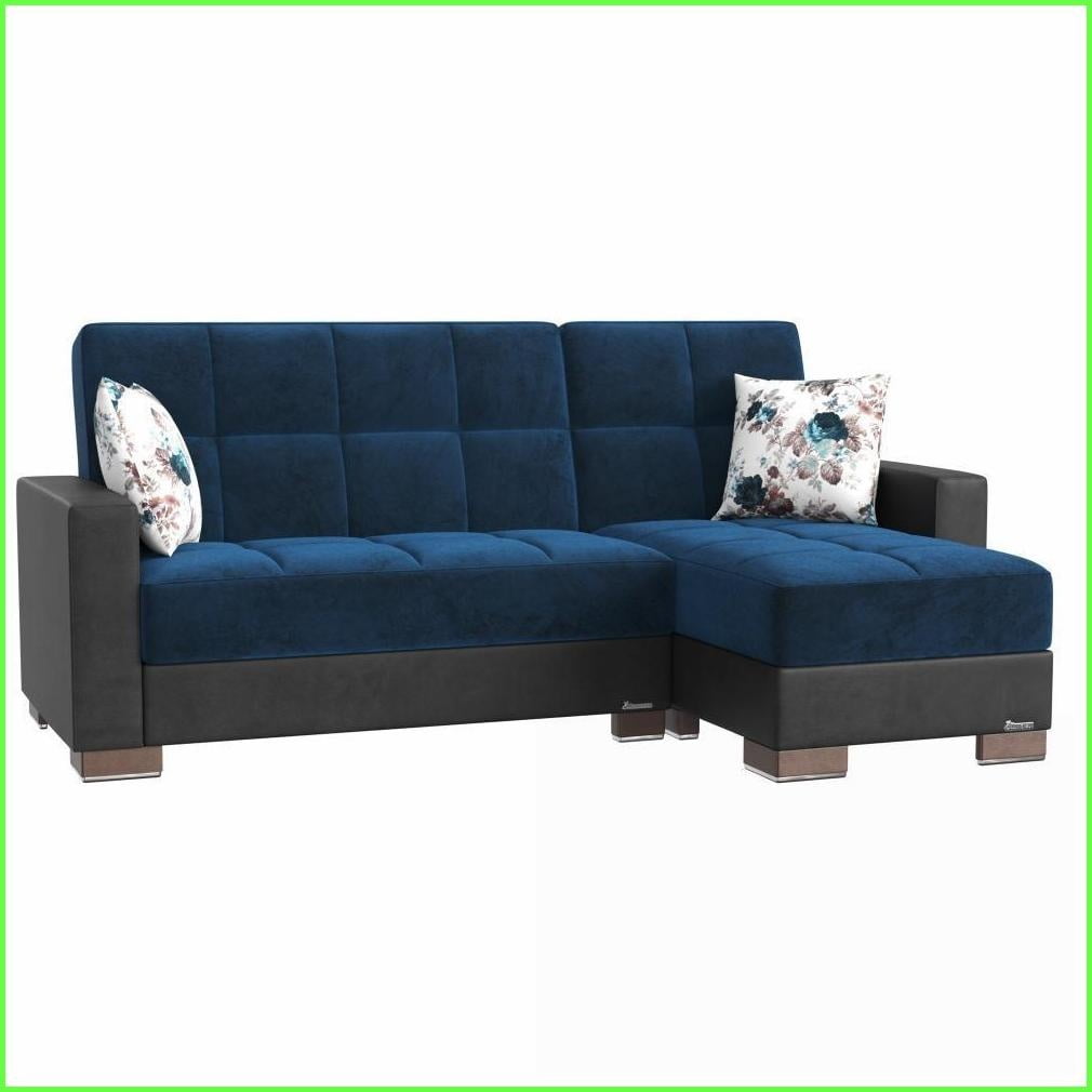 Modern Microfiber Convertible Chaise Lounge Sleeper with Storage ...