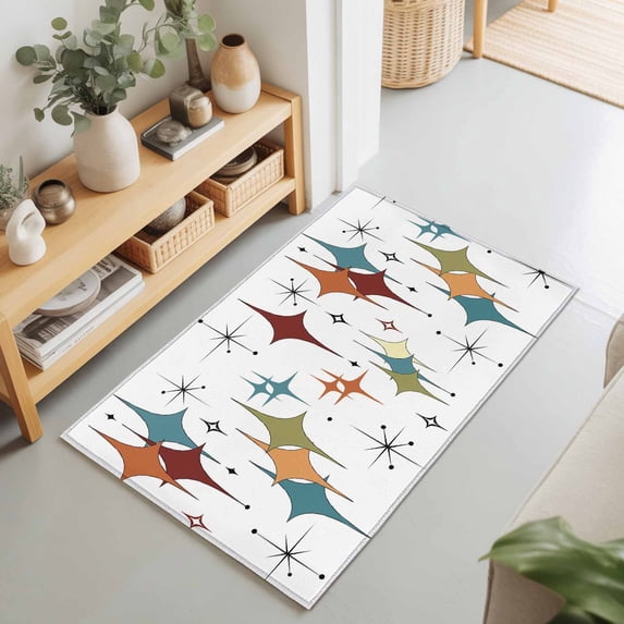 Modern Mid Century Geometric Rectangle Rug 2'x3' Abstract Diamond Art ...
