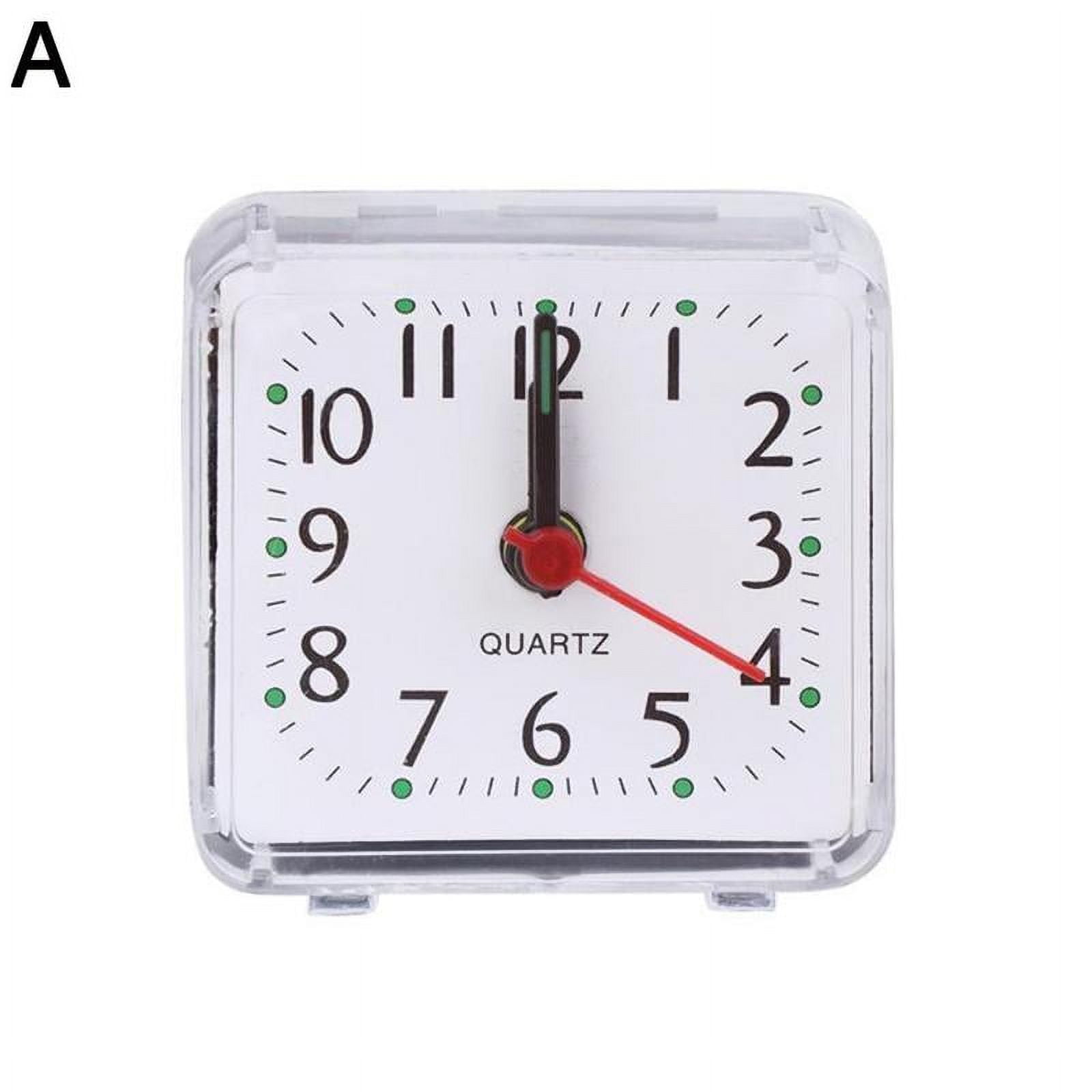 Modern Mini Quartz Clock Travel Alarm Clock Bedroom Home Table Clock ...