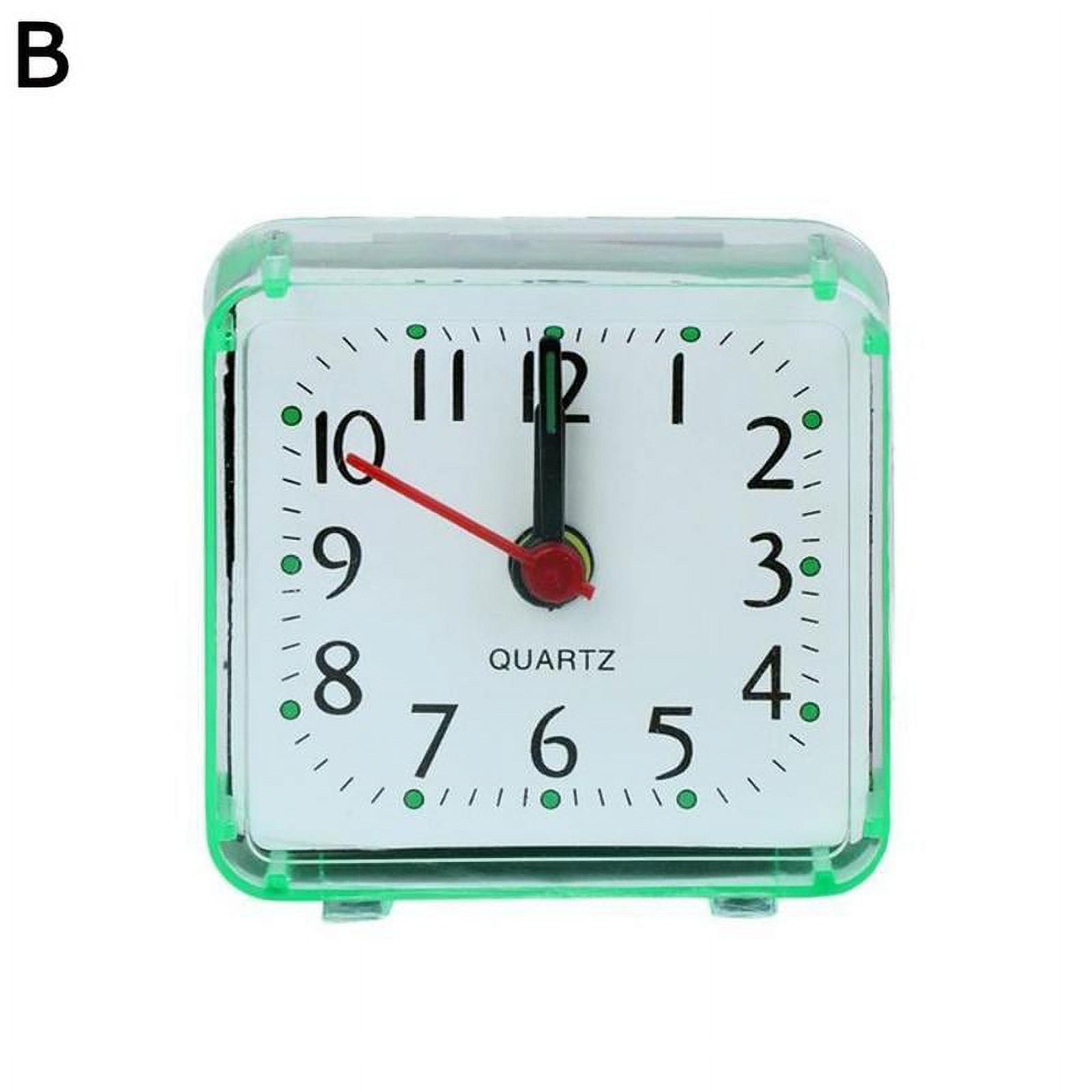 Square Compact Travel Quartz Clock Beep Mini Alarm Clock Bedroom Home ...