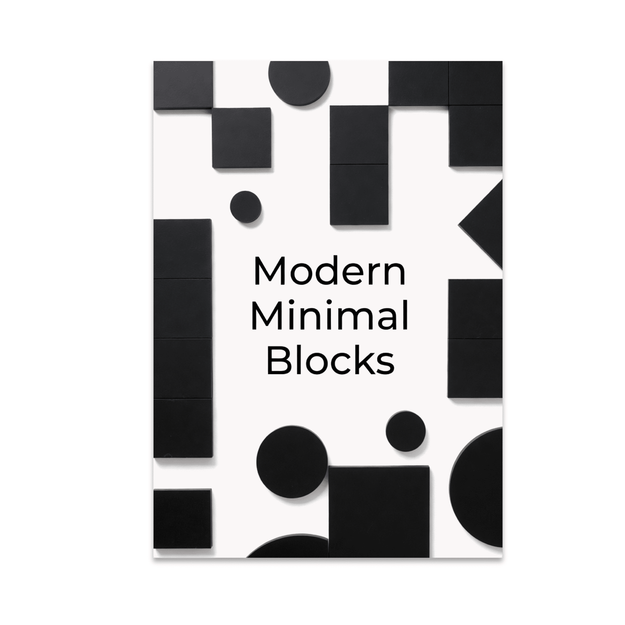 Modern Minimal Blocks Art - Contemporary Decor Enthusiast - 13x19 ...