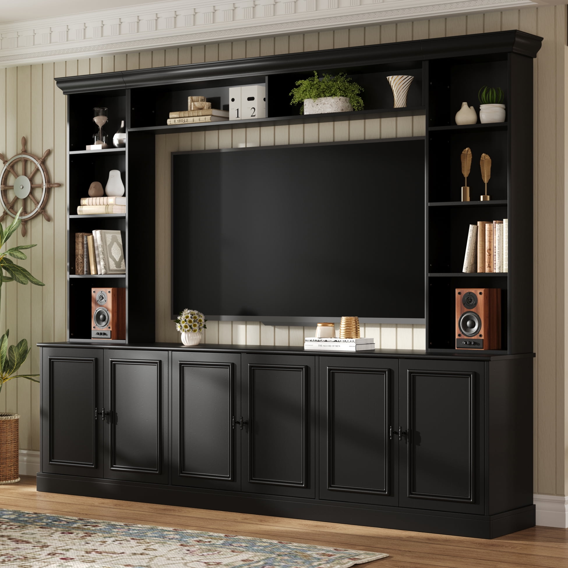 Modern Minimalist 4-Piece TV Stand Set for TVs Up to 70'', Adjustable ...