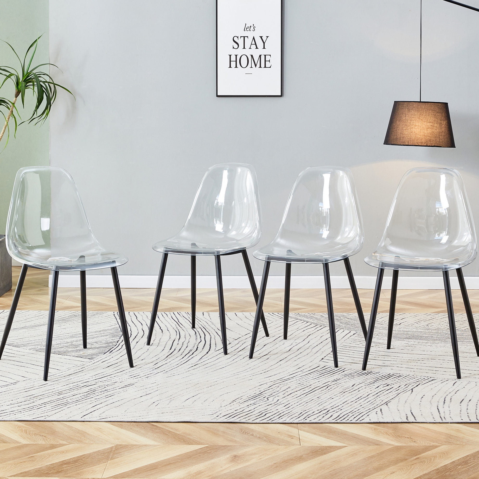Modern Minimalist Armless Chair Set | Ergonomic for Long - term Use ...