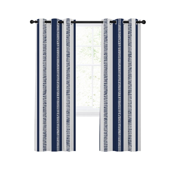Modern Minimalist Blackout Curtains 63 Inches Length, Simple Vertical ...