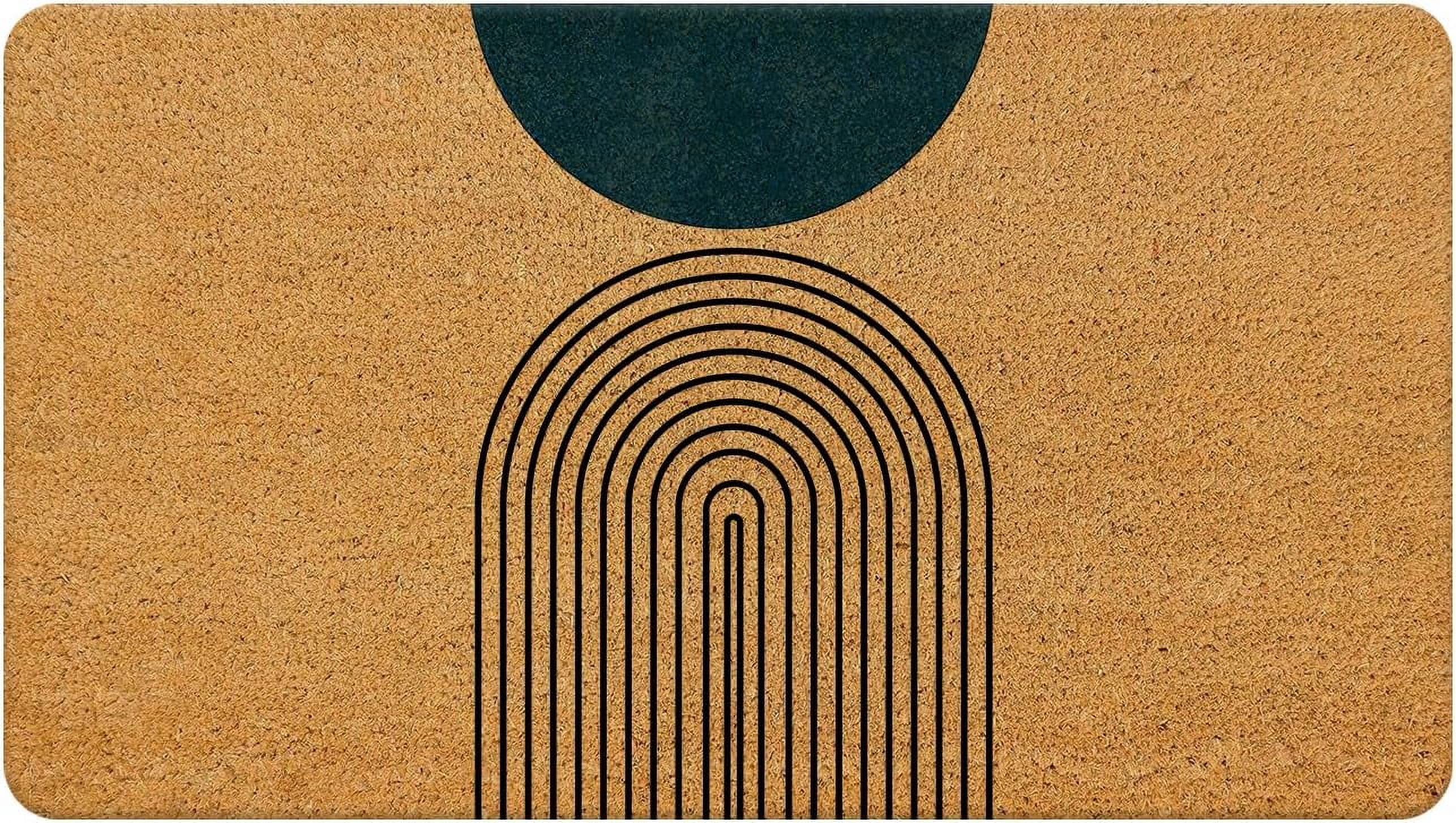 Modern Minimalist Boho Coir Doormat for Outdoor Entrance, Boho Front ...