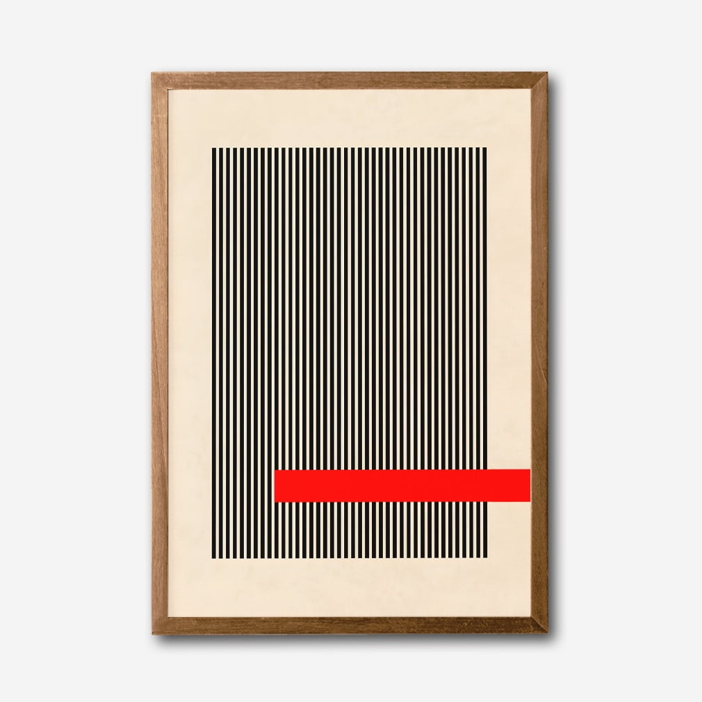 Modern Minimalist Canvas Wall Art, Black and White Striped Abstract ...