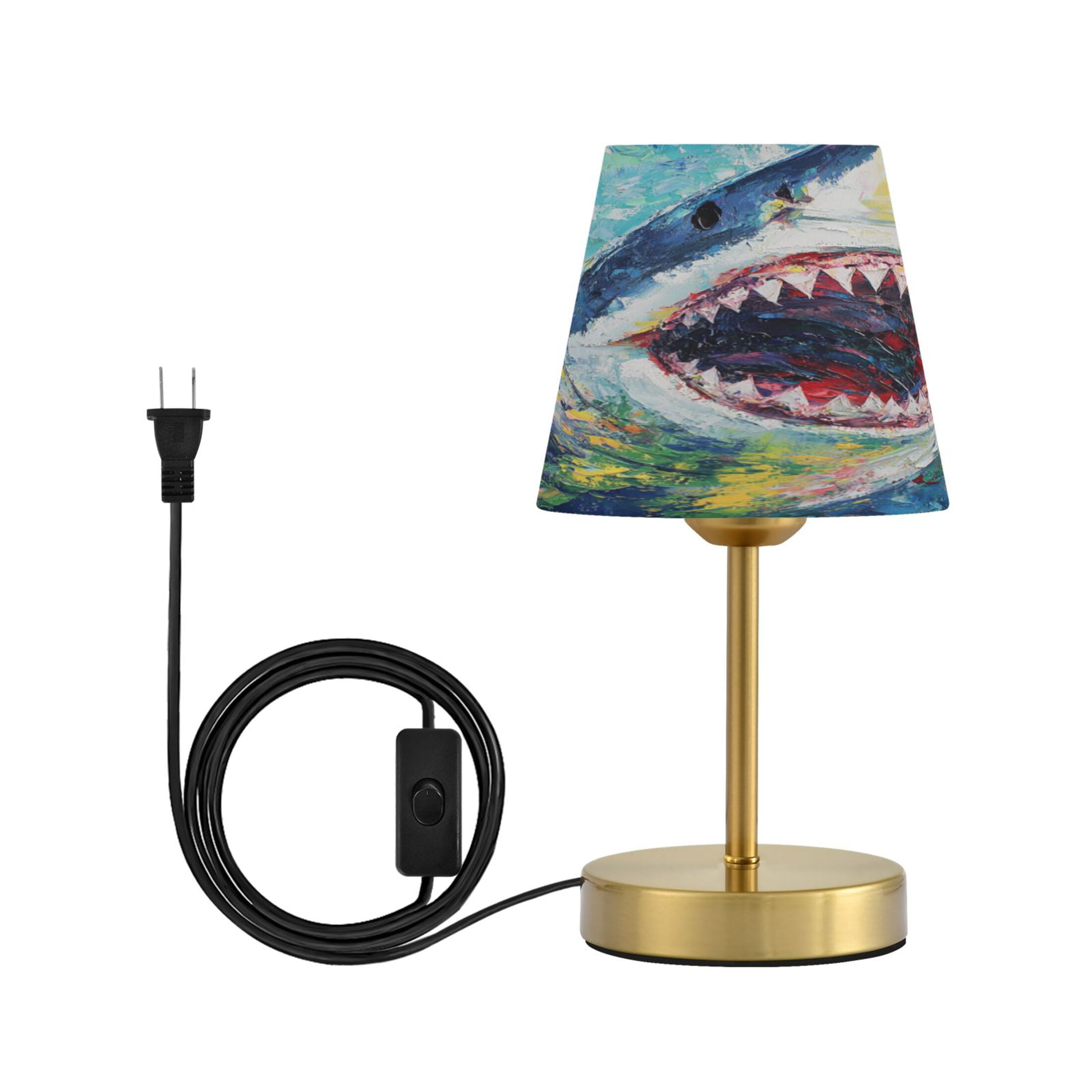 Modern Minimalist Cone Desk Lamp Antique Bronze Base & Linen Shade ...