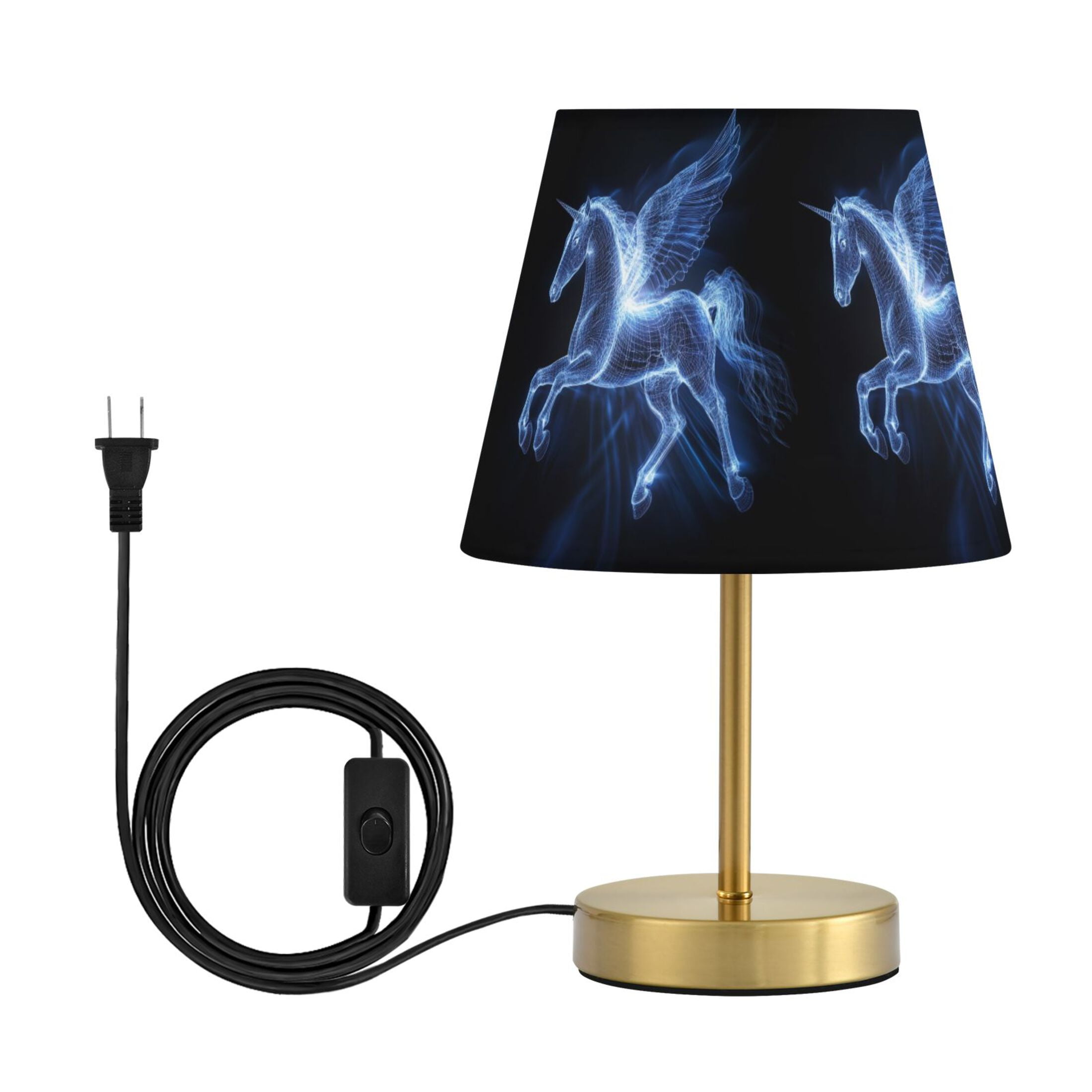 Modern Minimalist Cone Desk Lamp Antique Bronze Base & Linen Shade Bedside Table Lamp for ...