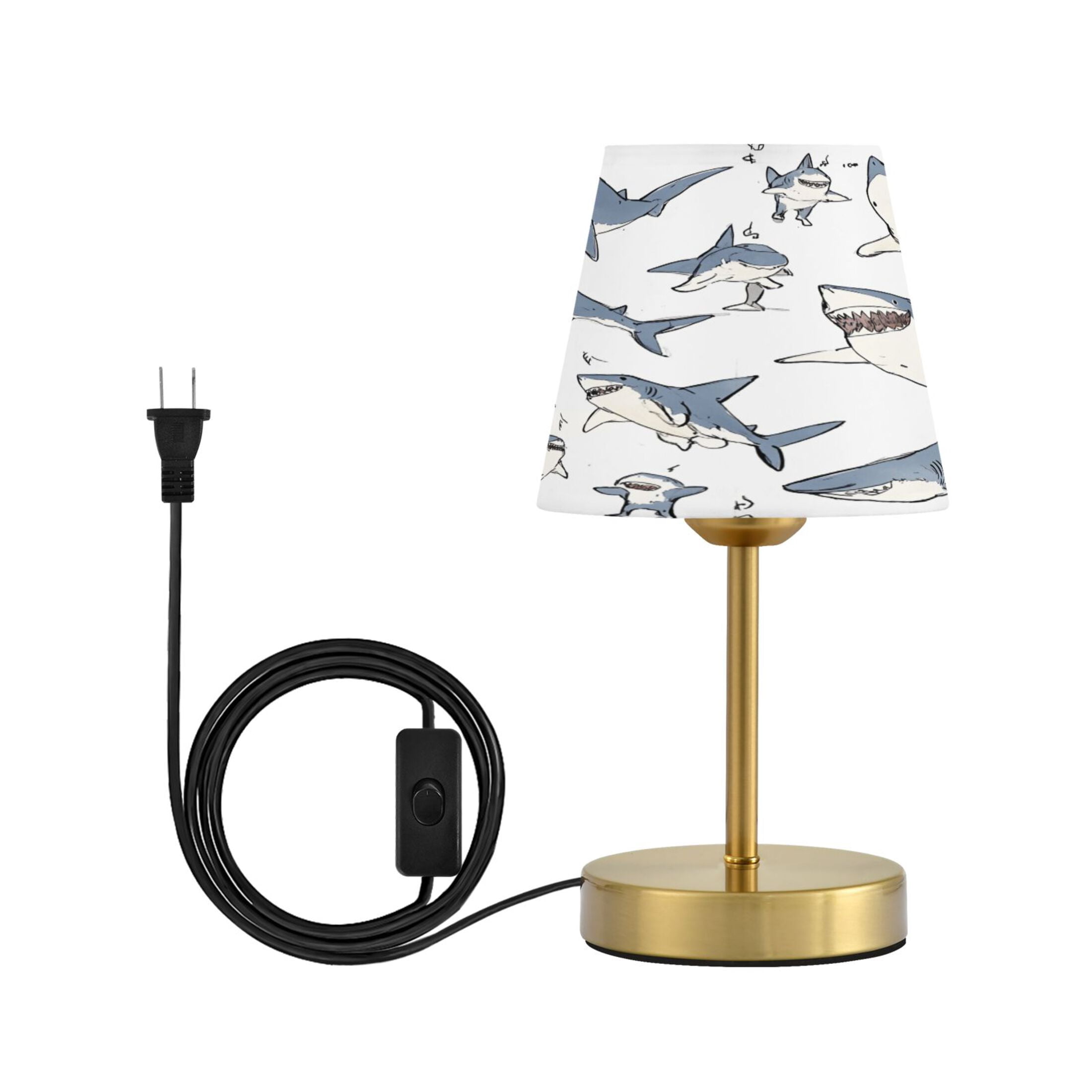 Modern Minimalist Cone Desk Lamp Antique Bronze Base & Linen Shade ...