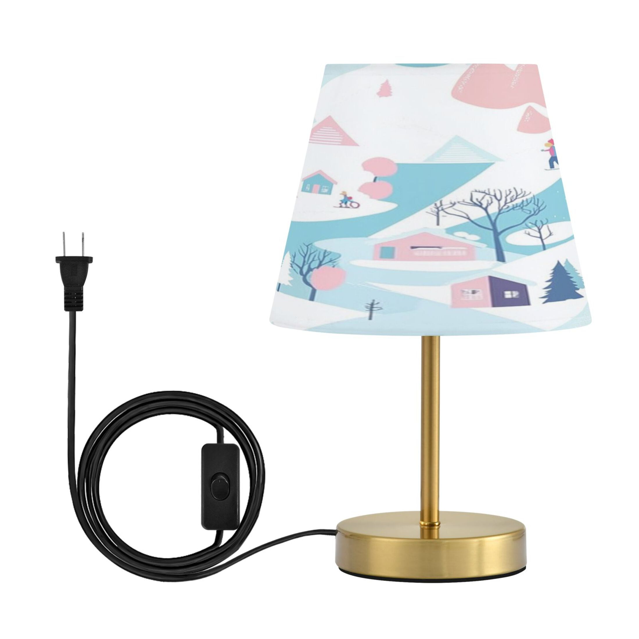 Modern Minimalist Cone Desk Lamp Antique Bronze Base & Linen Shade ...