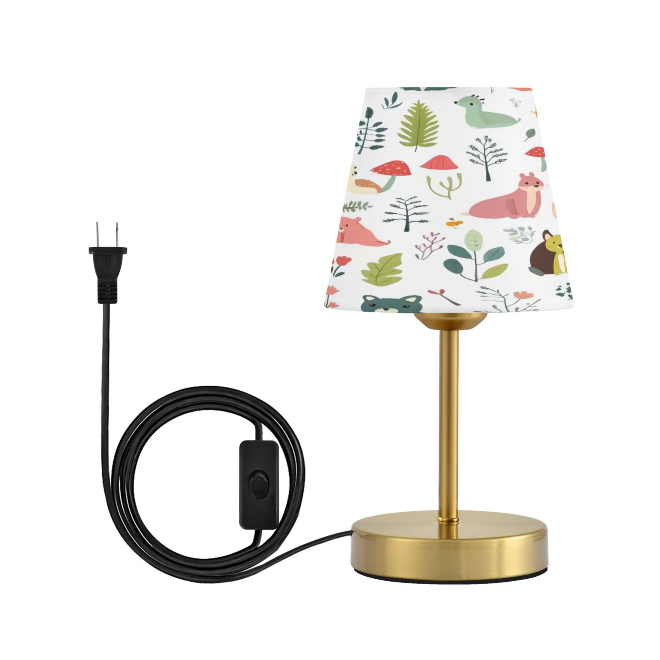 Modern Minimalist Cone Desk Lamp Antique Bronze Base & Linen Shade ...