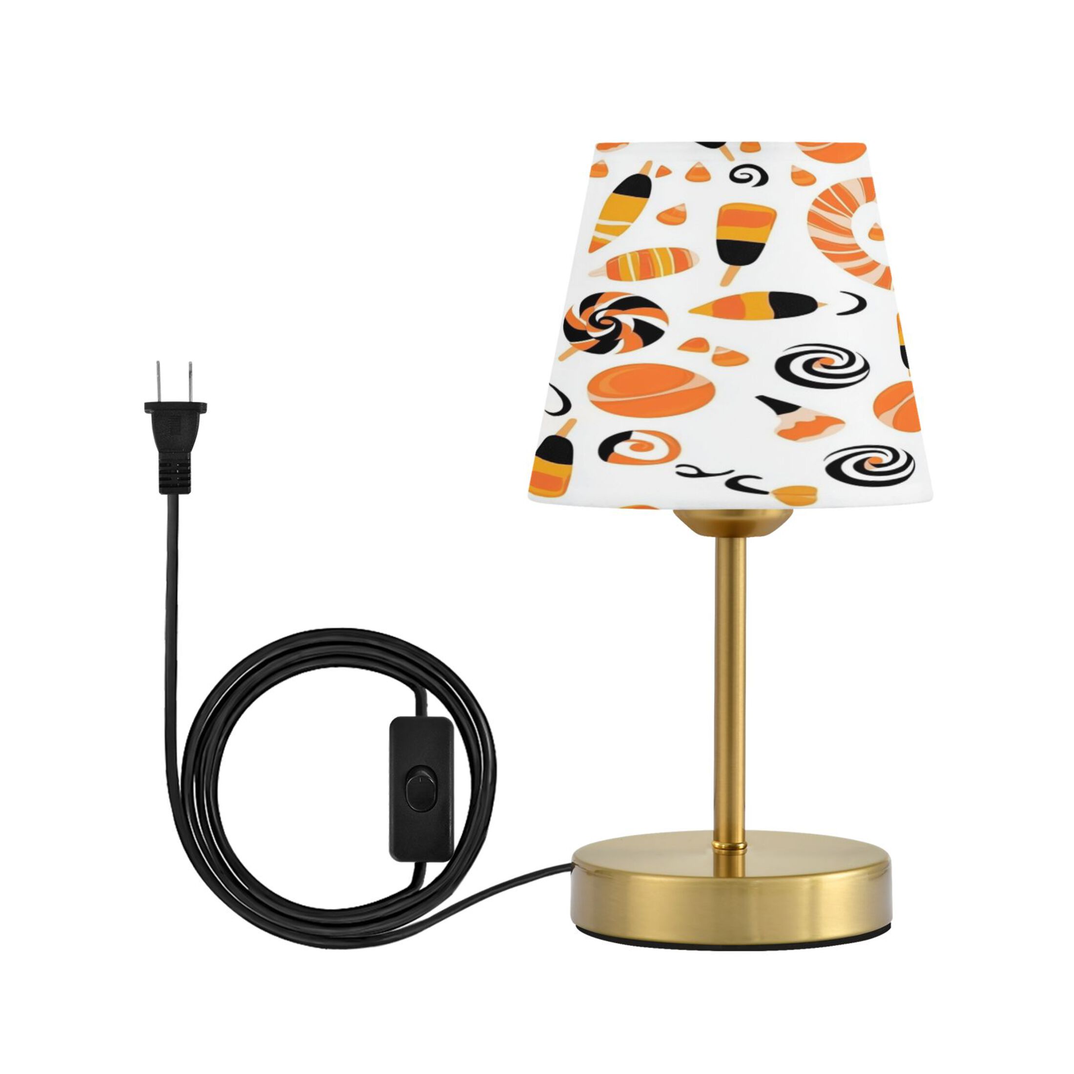 Modern Minimalist Cone Desk Lamp Antique Bronze Base & Linen Shade ...