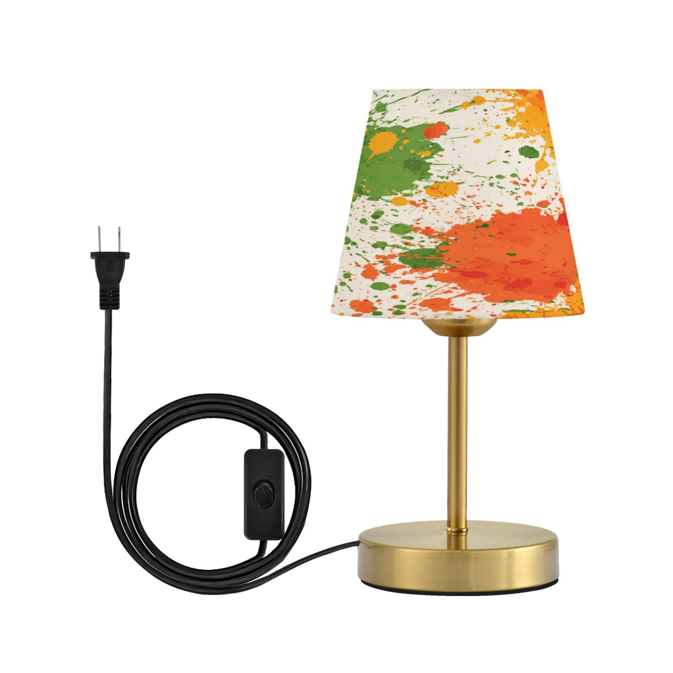 Modern Minimalist Cone Desk Lamp Antique Bronze Base & Linen Shade ...