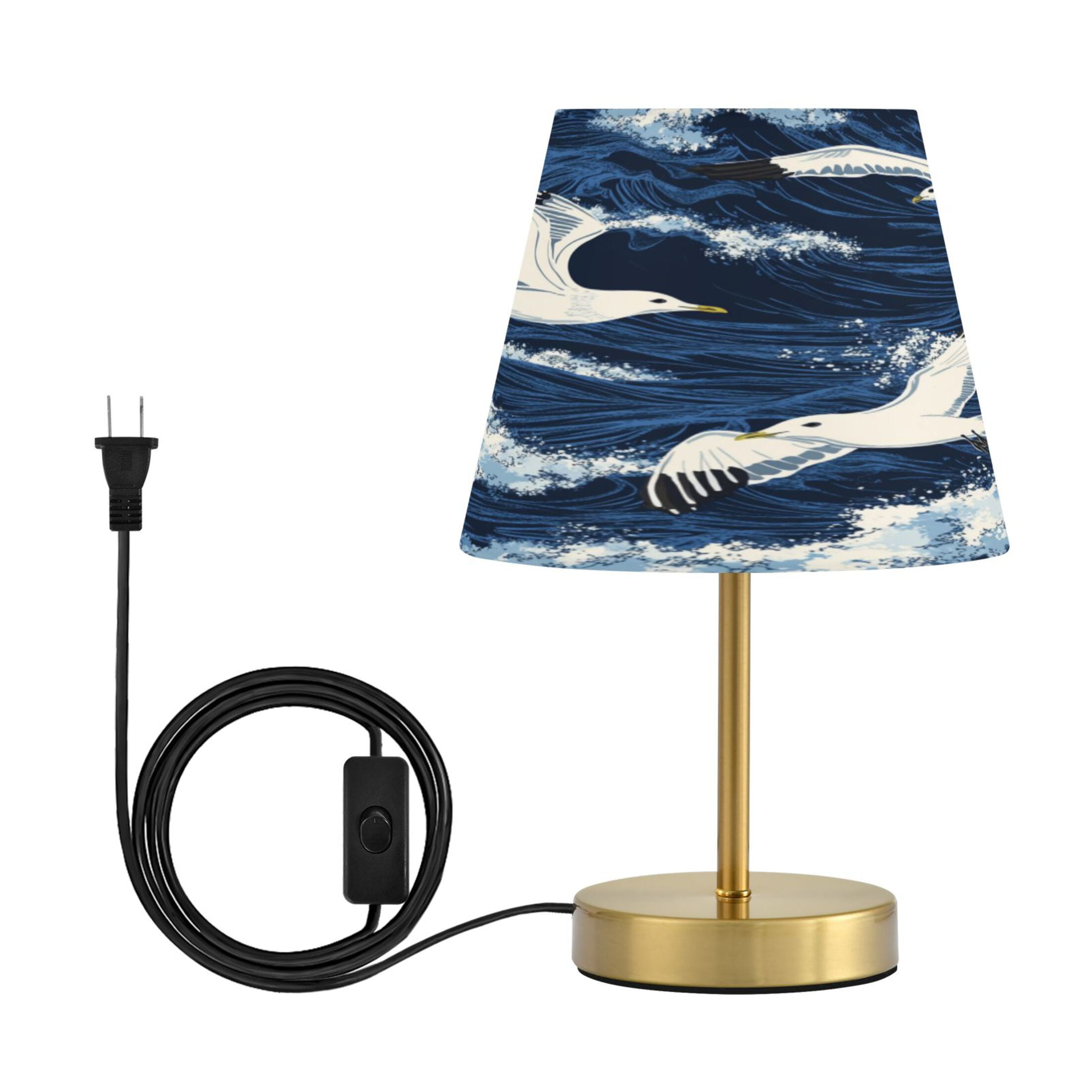 Modern Minimalist Cone Desk Lamp Antique Bronze Base & Linen Shade ...