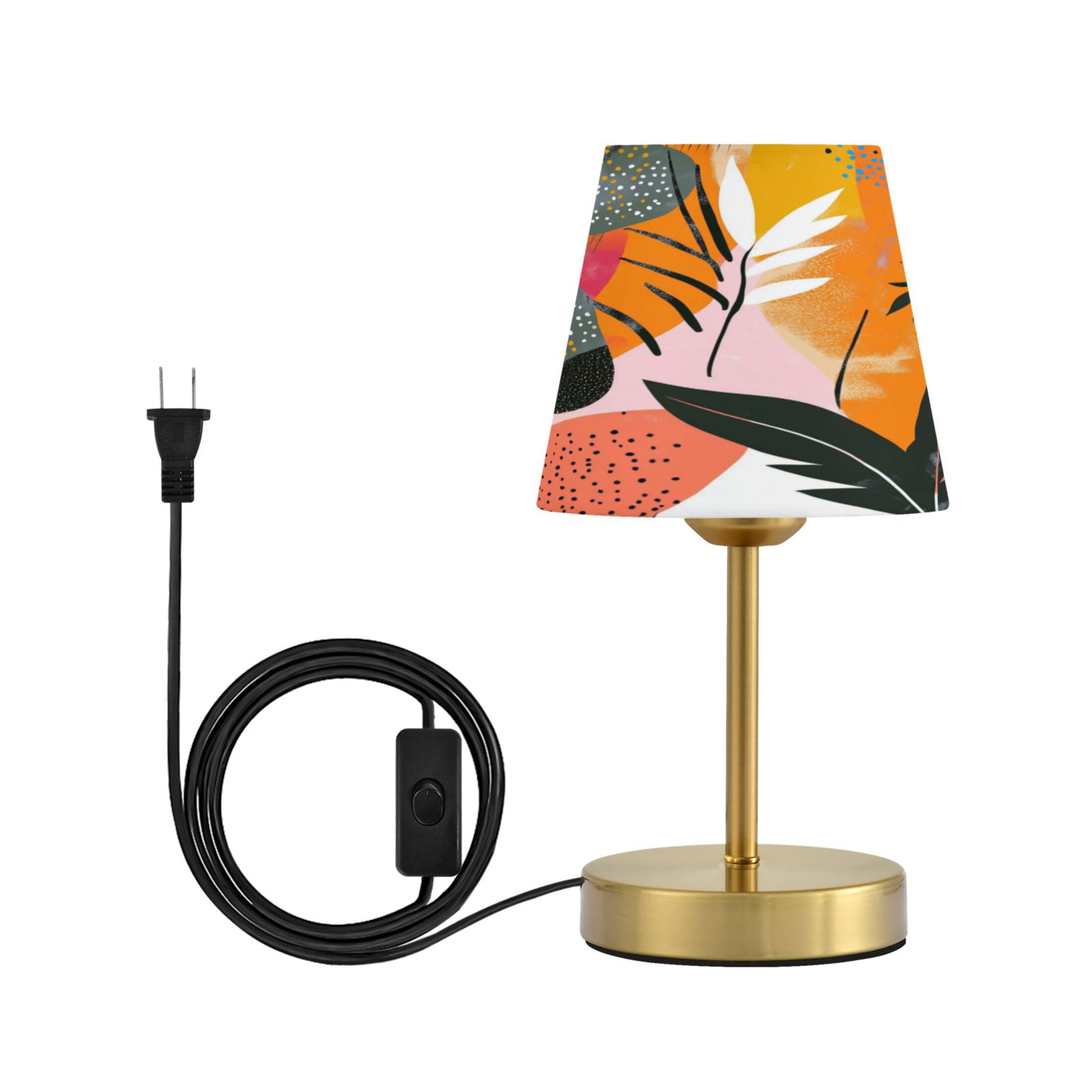 Modern Minimalist Cone Desk Lamp Antique Bronze Base & Linen Shade ...