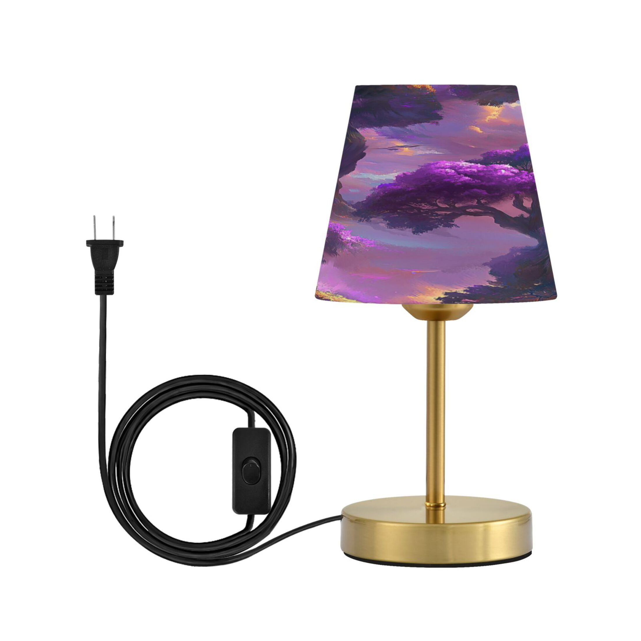 Modern Minimalist Cone Desk Lamp Antique Bronze Base & Linen Shade ...