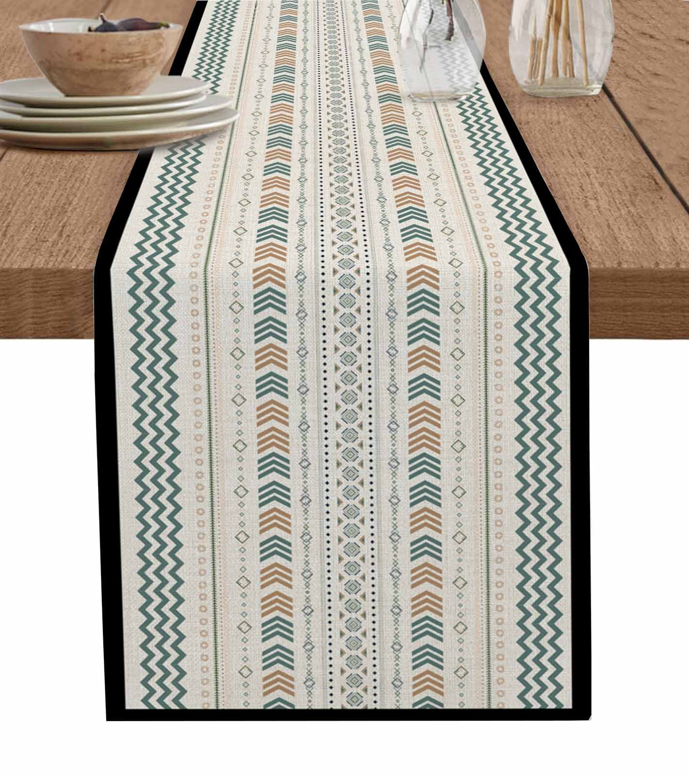 Modern Minimalist Contour Geometry Art Table Runner ration Home r ...