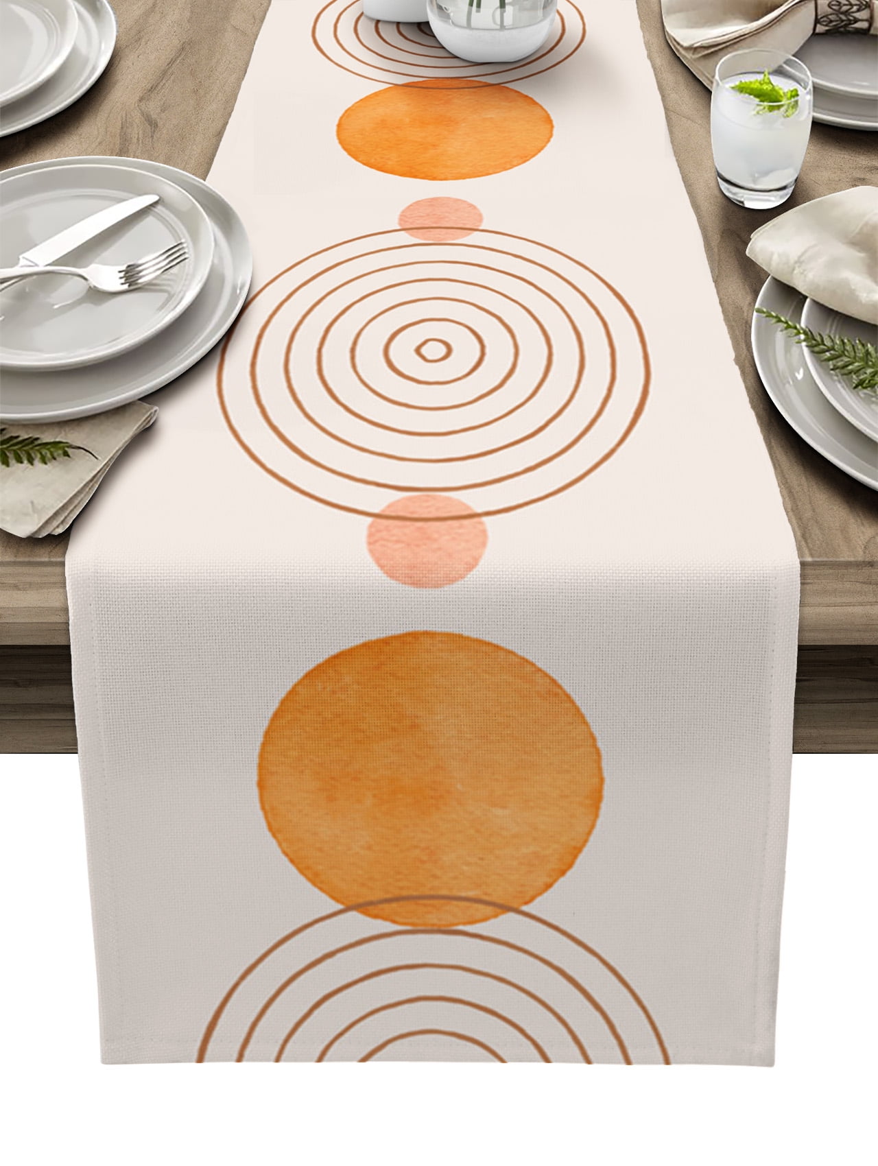 Modern Minimalist Contour Geometry Art Table Runner ration Home r ...