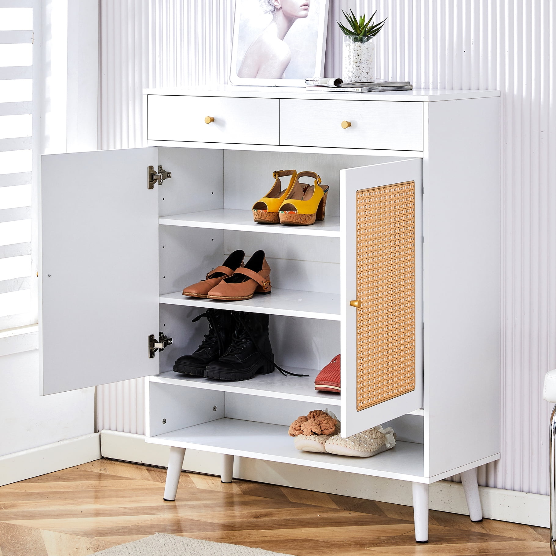 Modern Minimalist Design Bed Top Cabinet, White, Smooth For Living Room ...