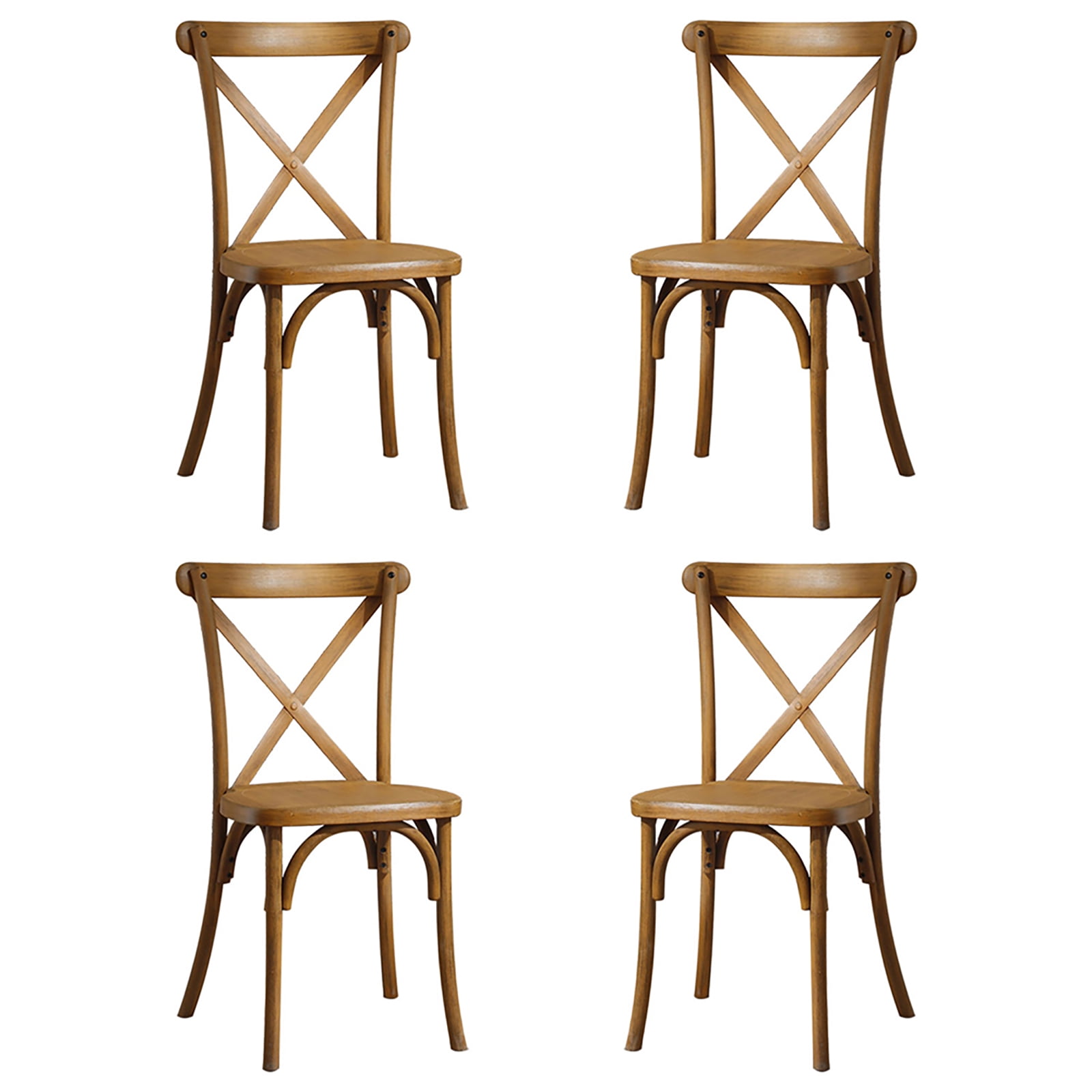 Modern Minimalist Dining Chairs Set Of 4 Resin Cross Back Chair With ...