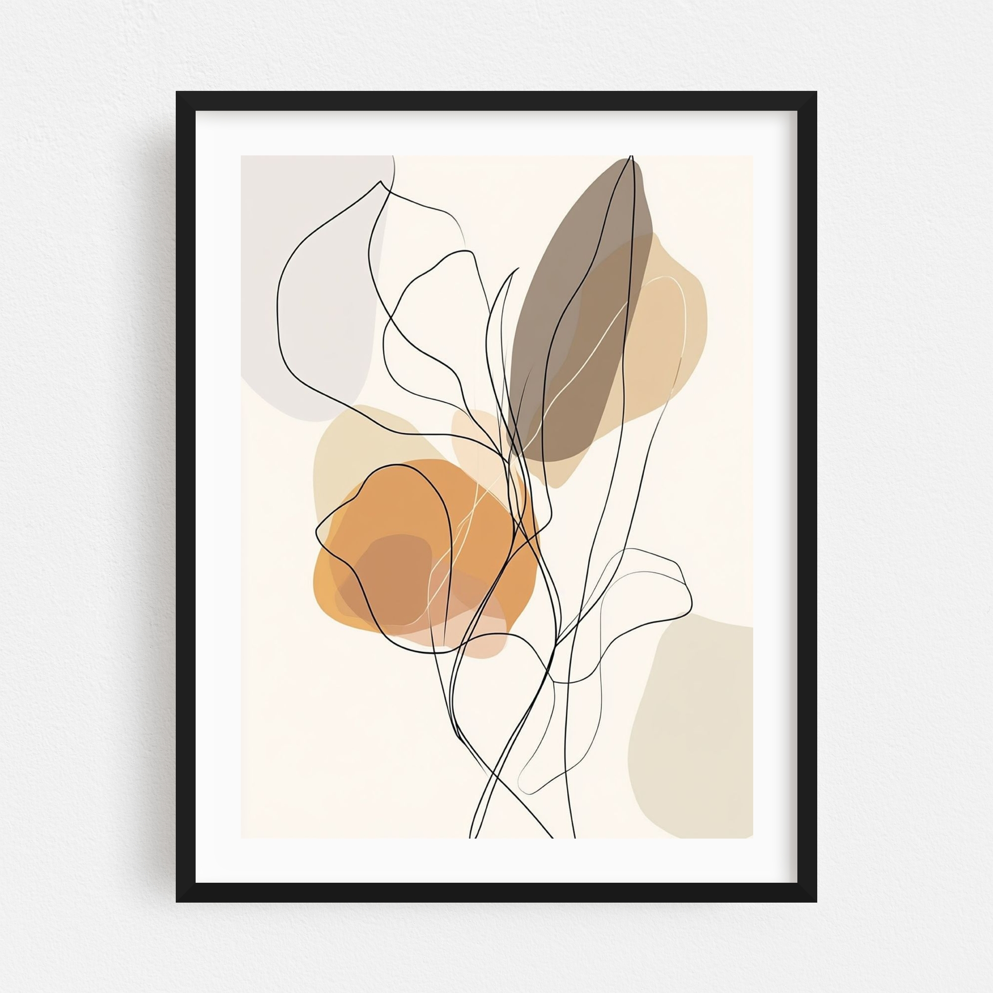 Modern Minimalist Floral Line Art - Line Drawing Abstract Line Art ...