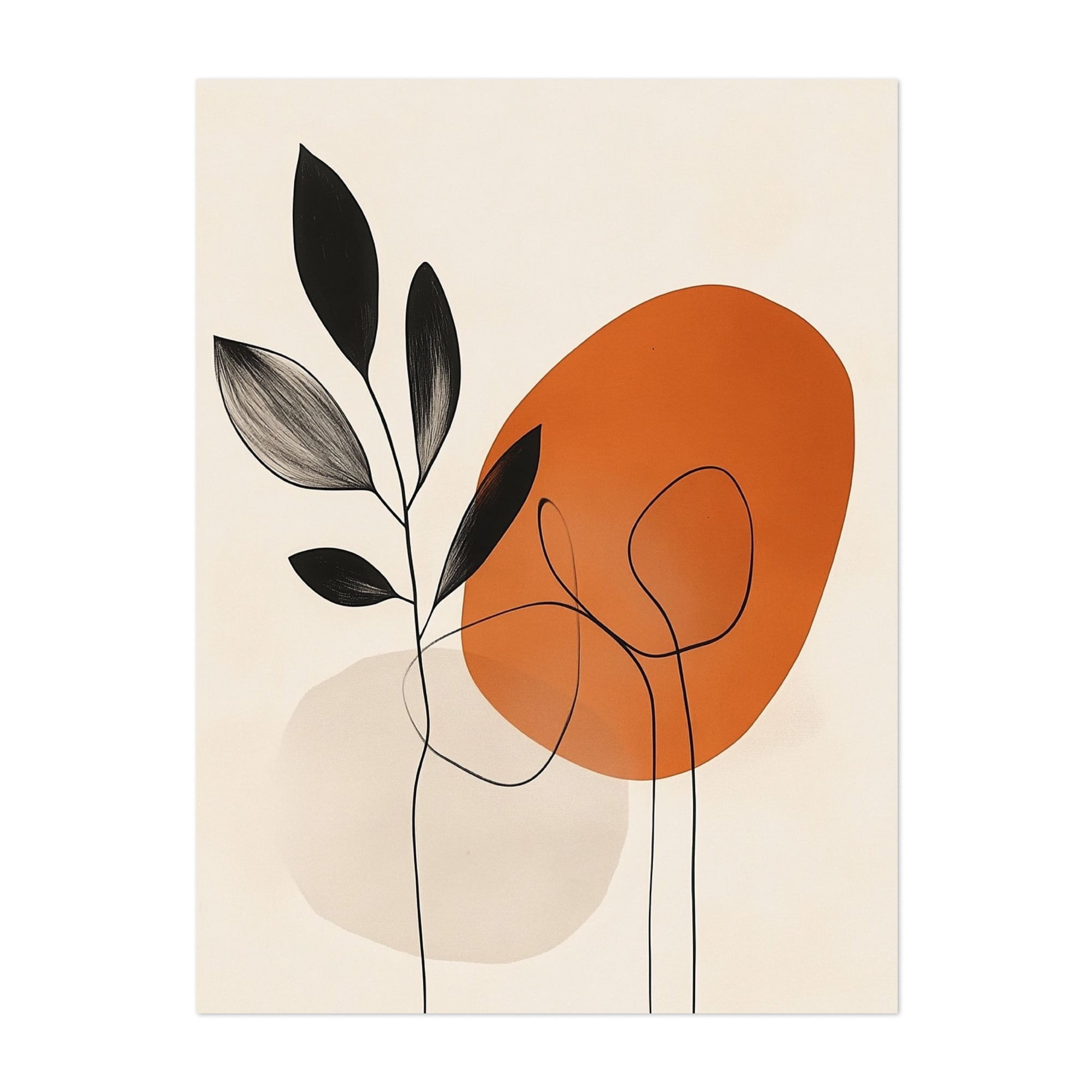 Modern Minimalist Floral - Line Drawing Abstract Minimalist Modern Art ...