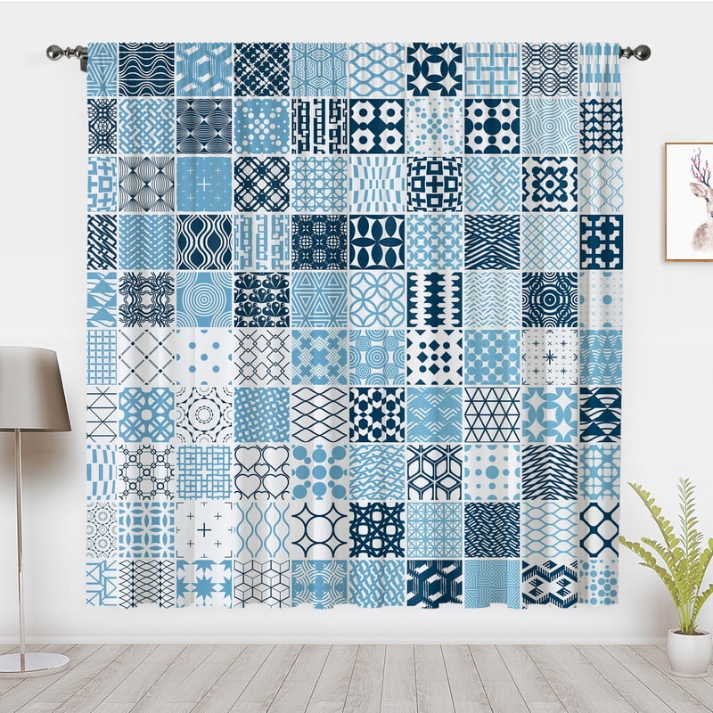 Modern Minimalist Geometric Patterns Curtains, Abstract Lines Window ...