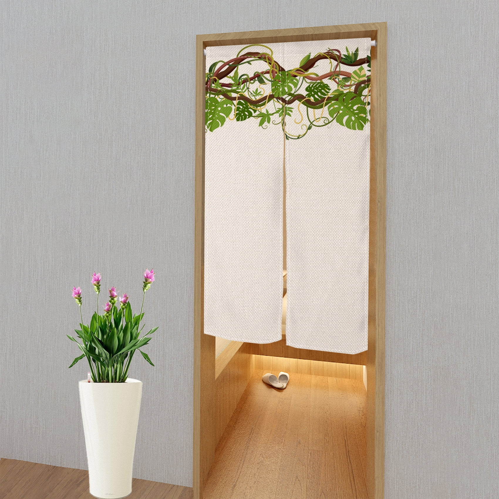 Modern Minimalist Hanging Basket Vine Plant Door Curtain Kitchen ...