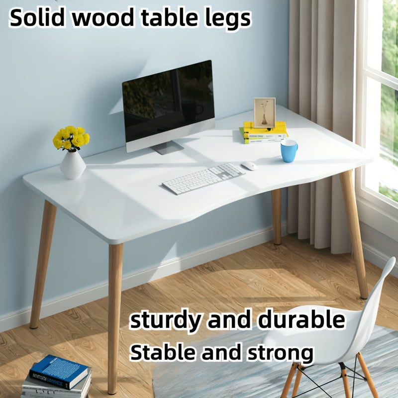 Modern Minimalist Home Office Desk - Cute And Modern, Solid Wood Legs ...