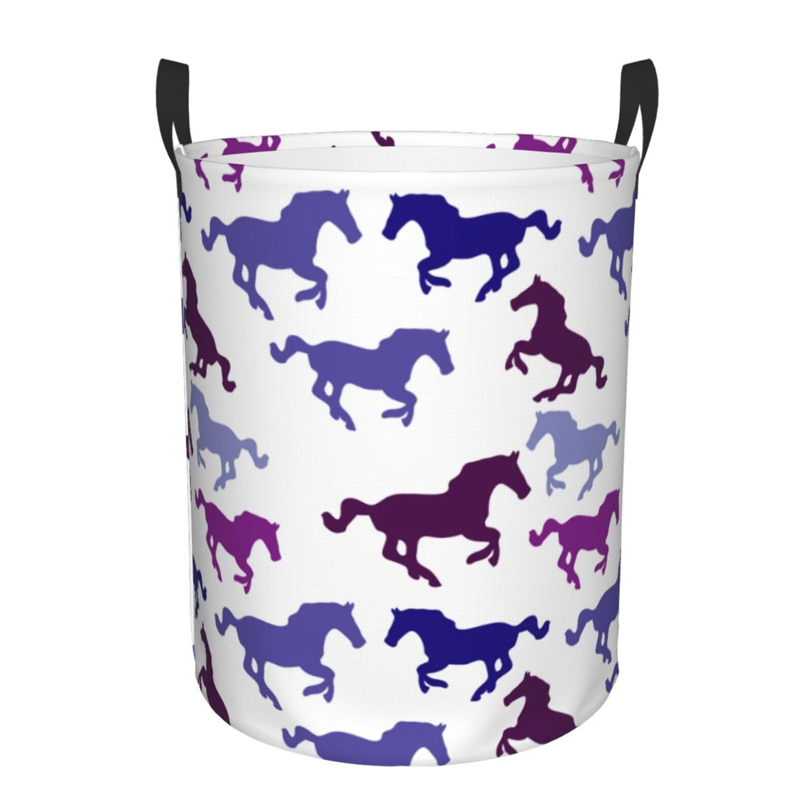 Modern Minimalist Horse Purple Laundry Basket, Laundry Hamper ...