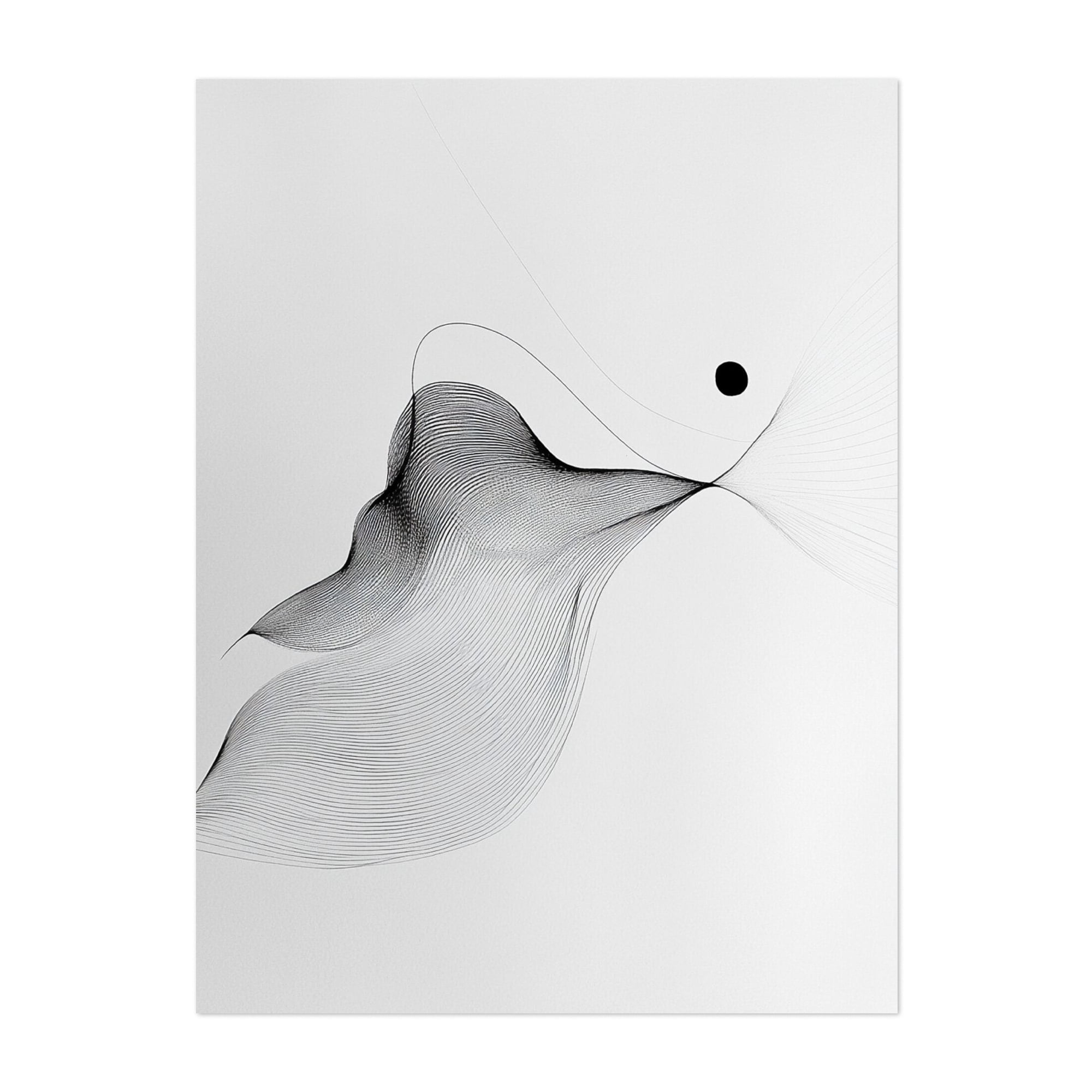 Modern Minimalist Illustration - Line Drawing Line Art Abstract ...