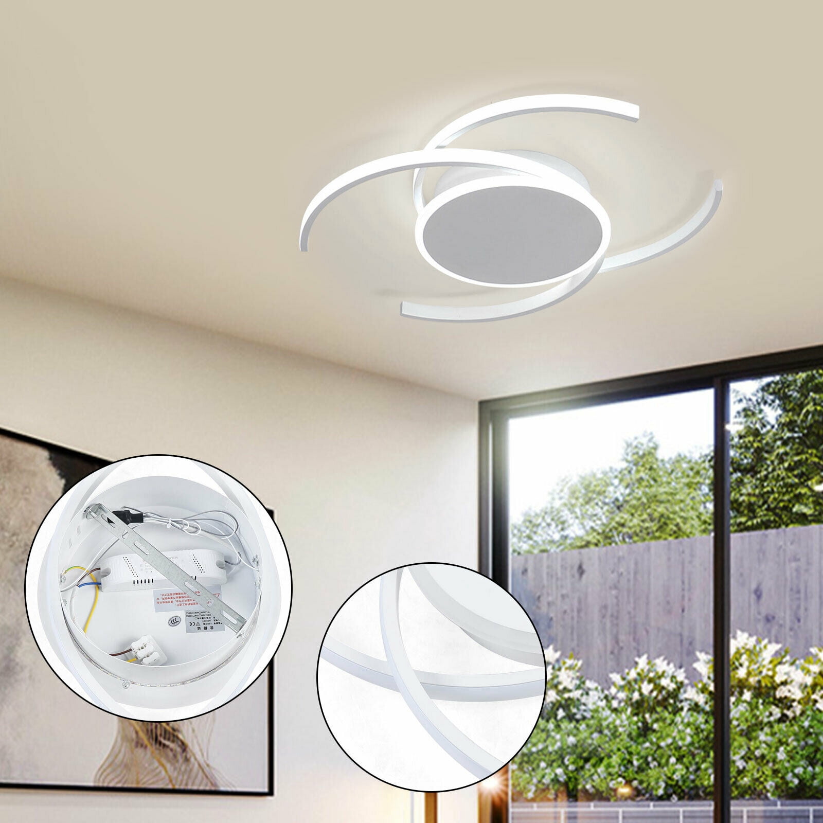 Modern Minimalist LED Ceiling Light Bedroom Pendant Lamp Dining Room ...