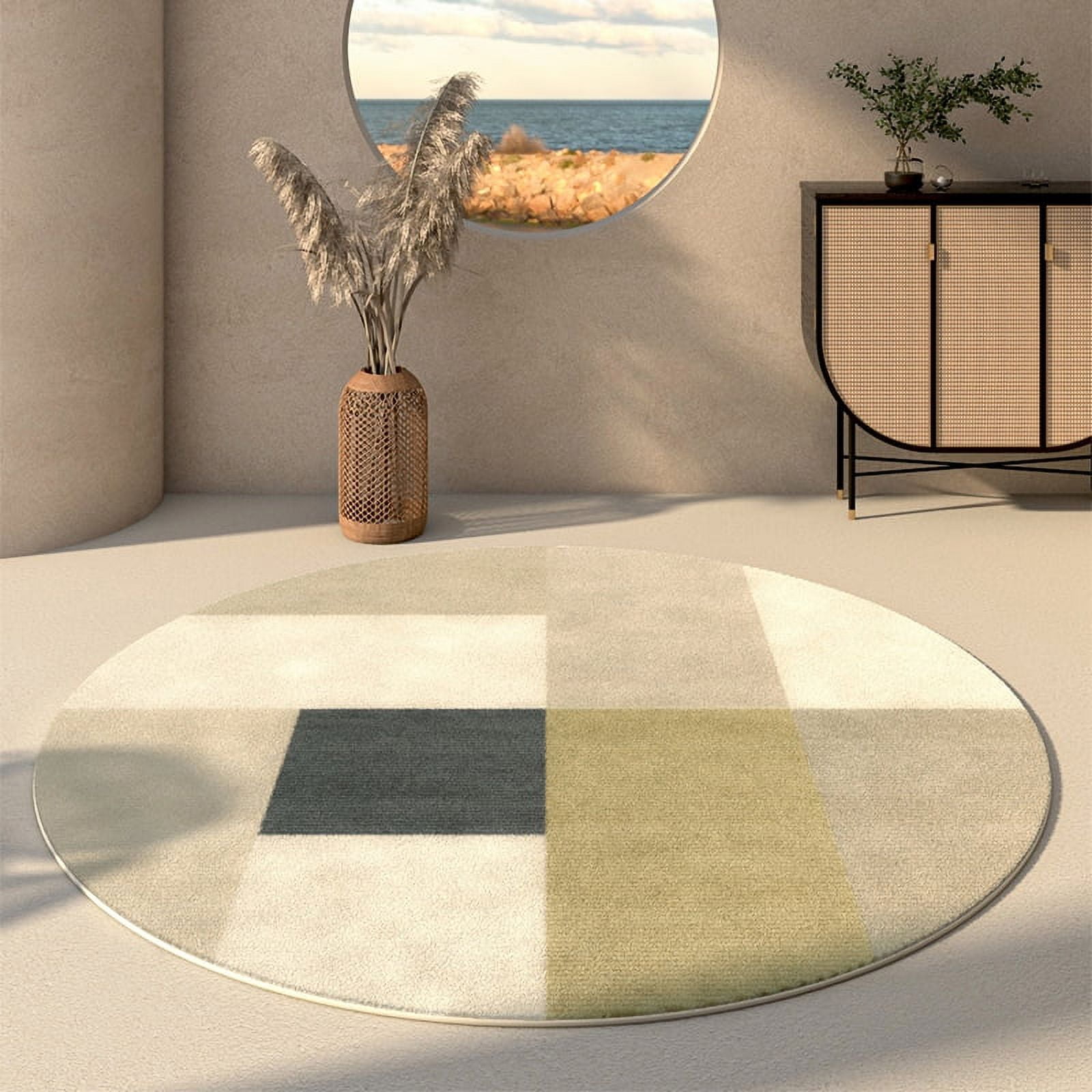 Modern Minimalist Round Carpets for Living Room ration Rugs for Bedroom ...